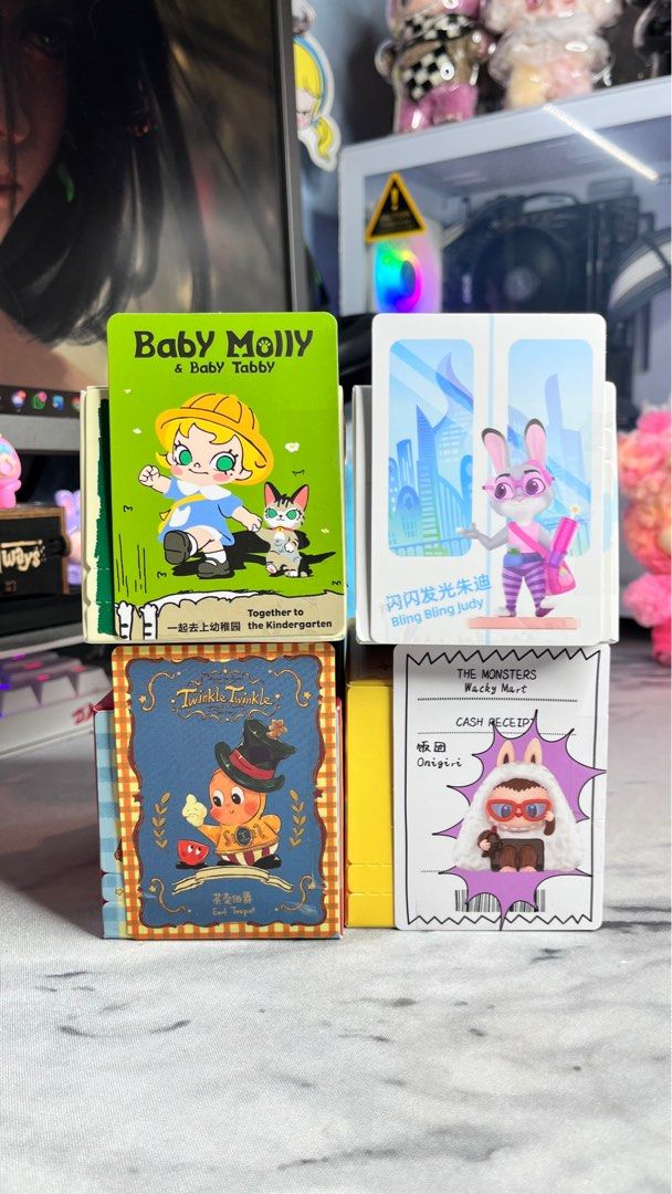 POP MART FIGURE COMBO Wacky Mart Labubu, Baby Molly, Zootopia, and ...