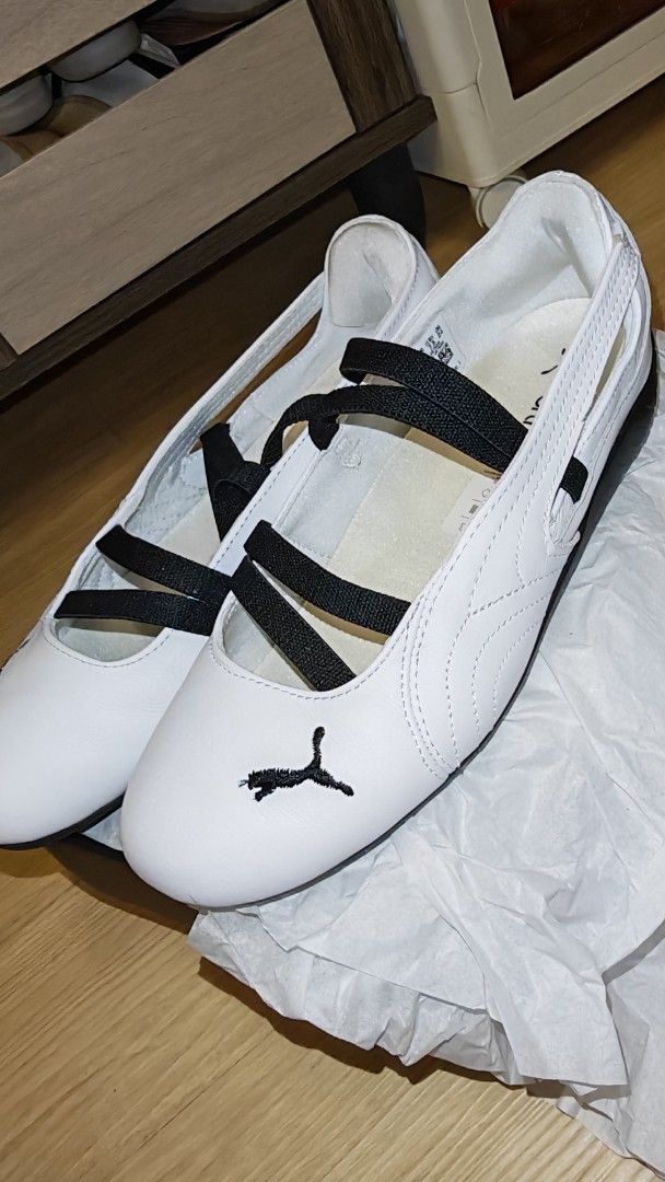 Puma Speedcat Ballet / Mary Jane - White/Black, Women's Fashion ...