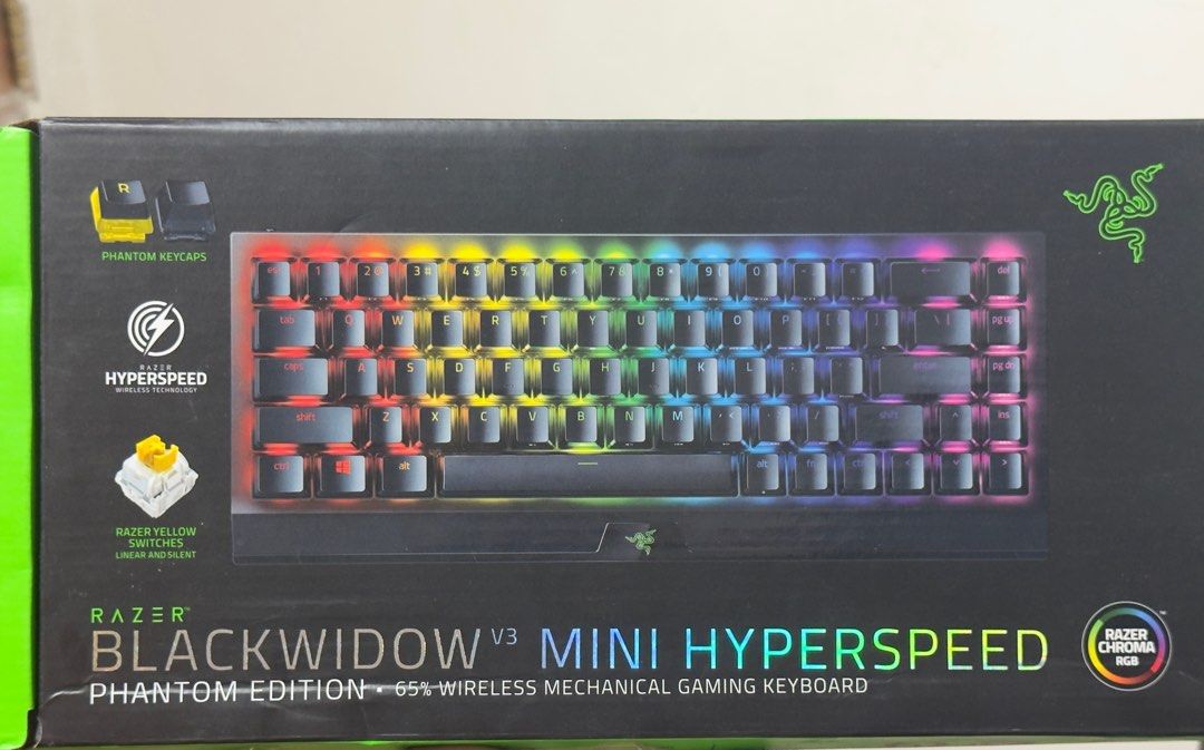 Razer BlackWidow V3 Mini HyperSpeed | Phantom Edition | Wireless 65% ...