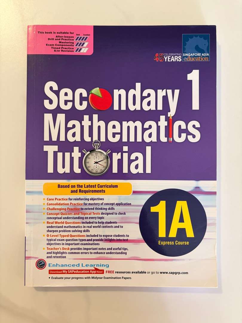 Secondary 1 Mathematics Tutorial, Hobbies & Toys, Books & Magazines ...