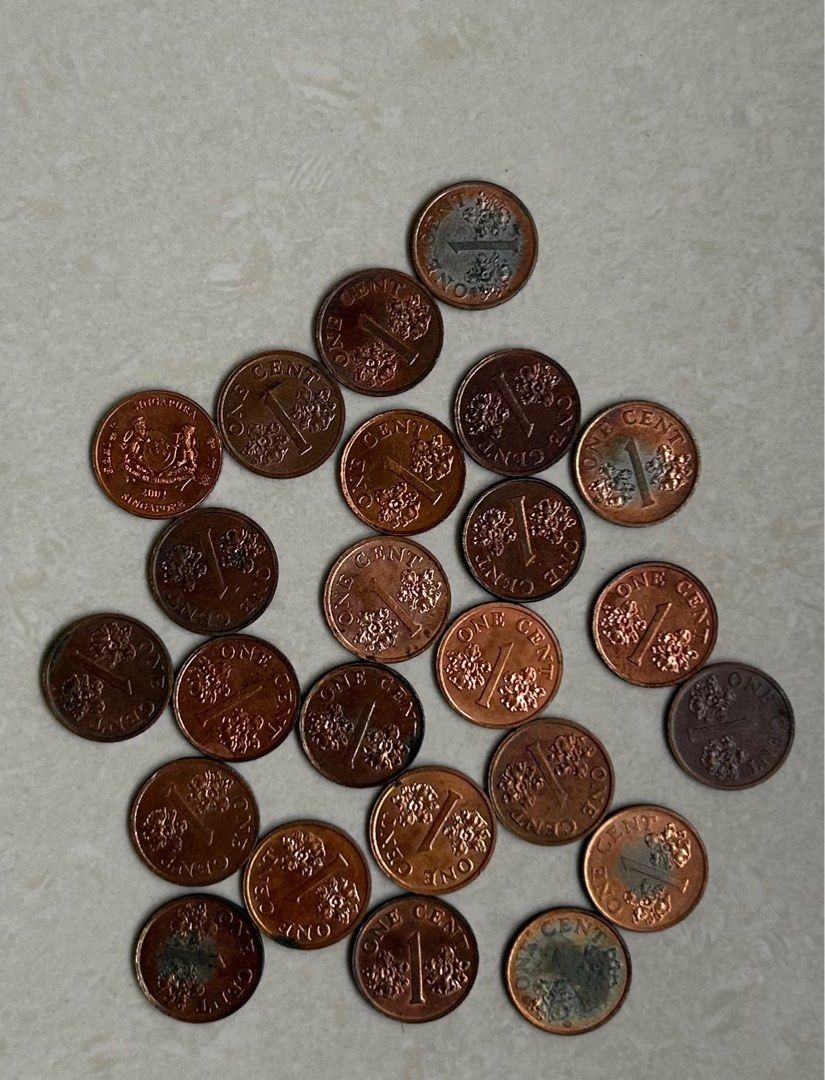 Singapore 1 Cent Old Coin Second Series, Hobbies & Toys, Memorabilia ...