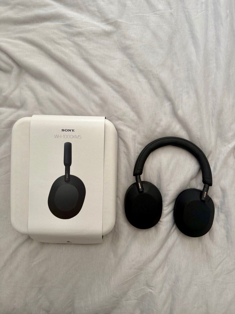Sony WH-1000XM5 Noise Cancelling Headphones, Audio, Headphones ...