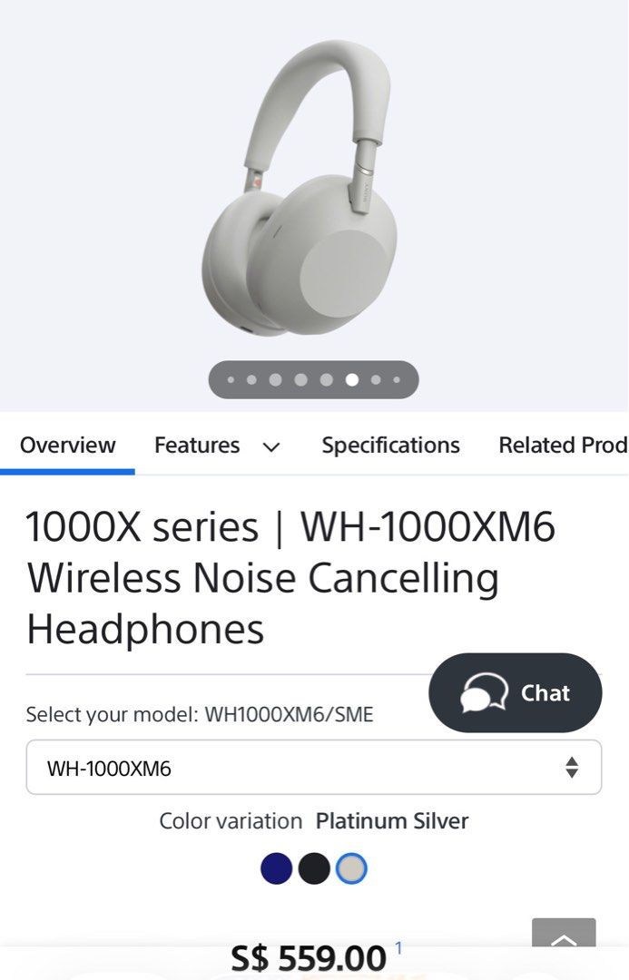 Sony WH-1000XM6 Wireless Noise Cancelling Headphones, Audio, Headphones ...
