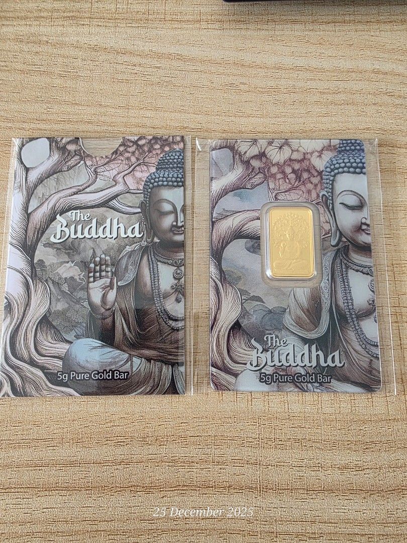 Pamp The Buddha 5g Pure Gold Bar (with Free Acrylic Display case W ...