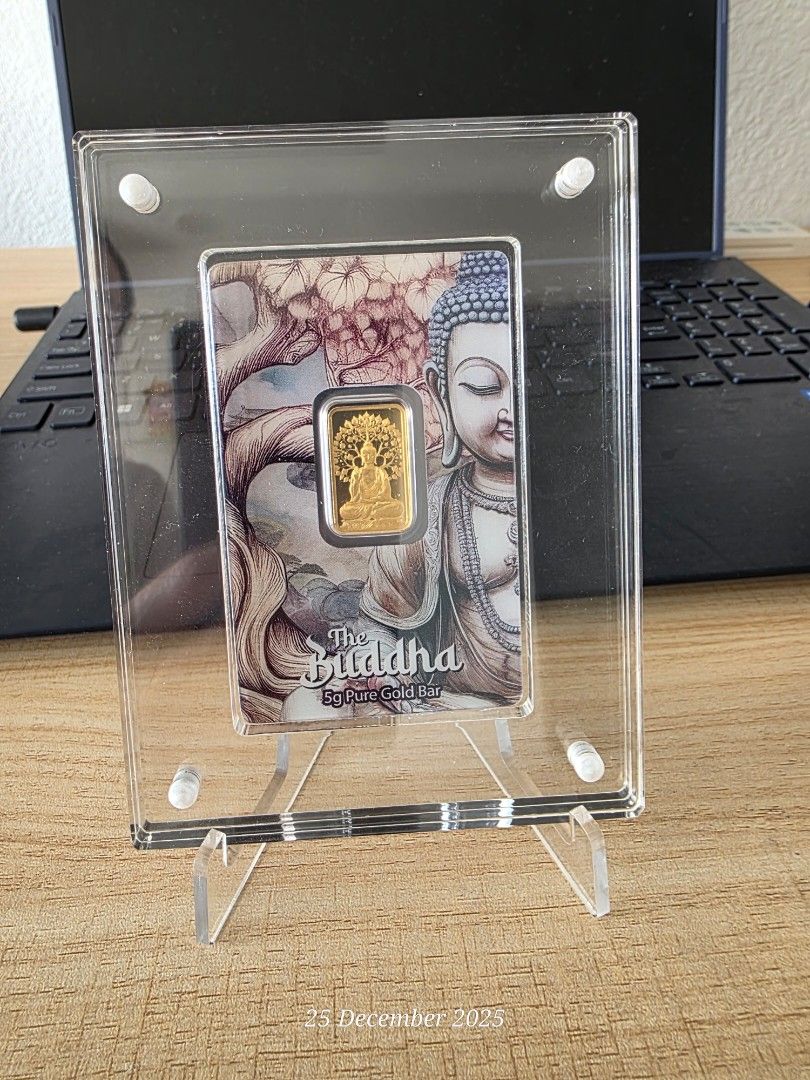 Pamp The Buddha 5g Pure Gold Bar (with Free Acrylic Display case W ...