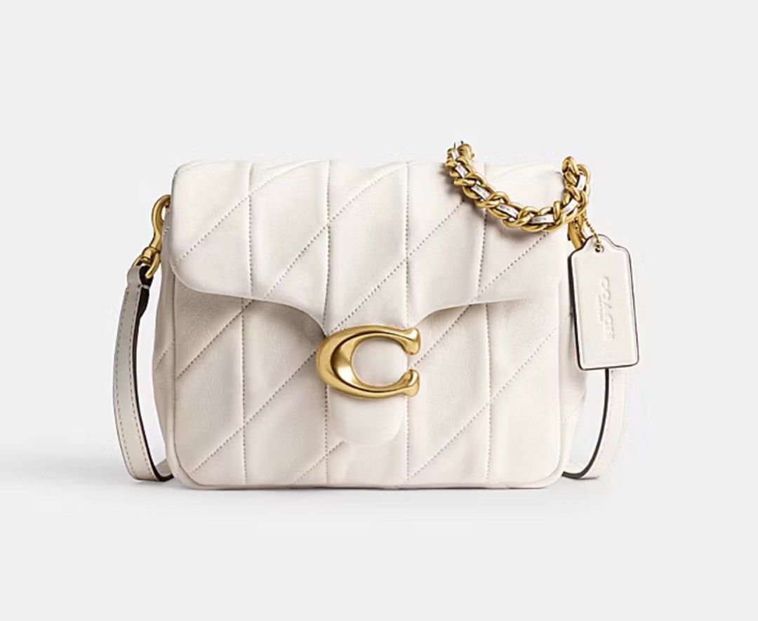 Coach TIMES SQUARE TABBY SHOULDER BAG 17 WITH QUILTING in Chalk, Luxury ...