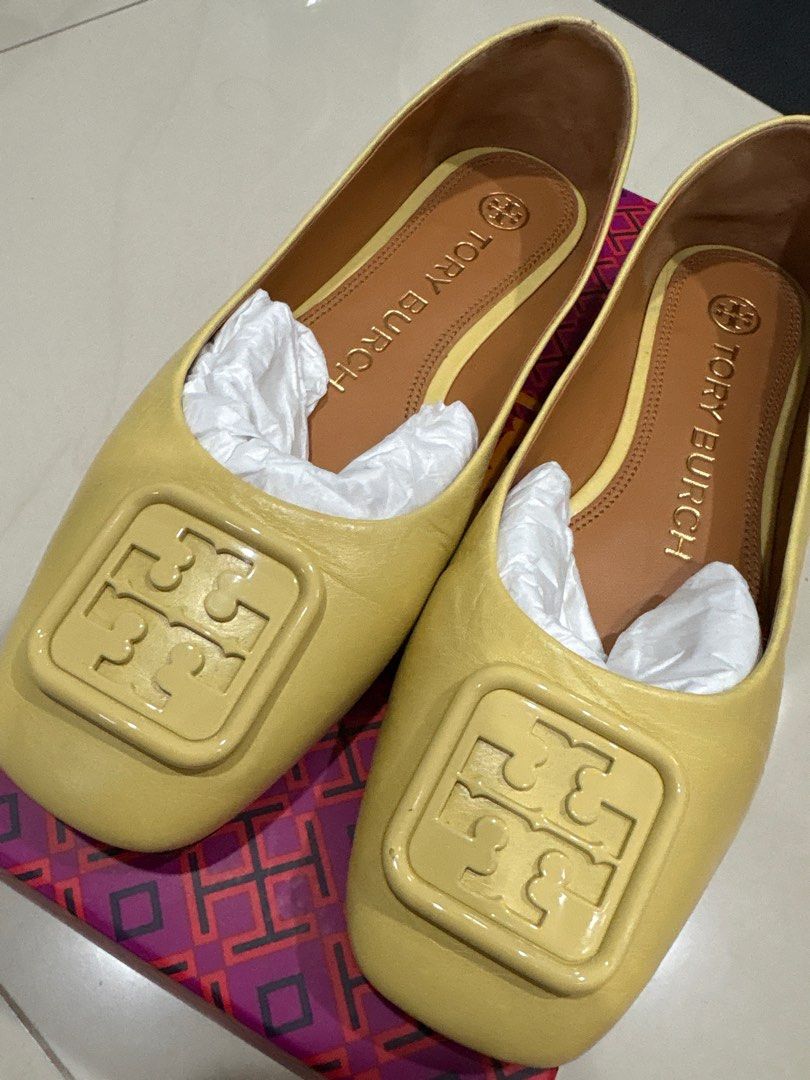 Tory Burch Georgia Ballet Flats - Cornbread, Women's Fashion, Footwear ...