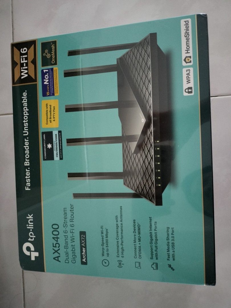 TP-Link AX5400 Dual-Band Wi-Fi 6 Router, Computers & Tech, Parts ...