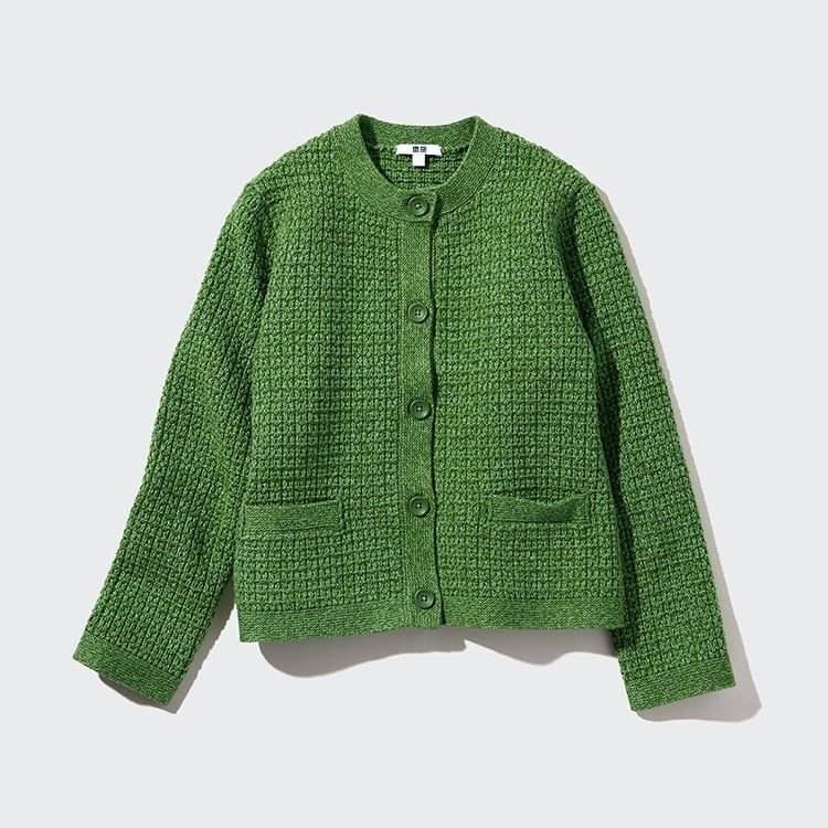 Uniqlo Wicked Green Knit Jacket, Women's Fashion, Coats, Jackets and ...