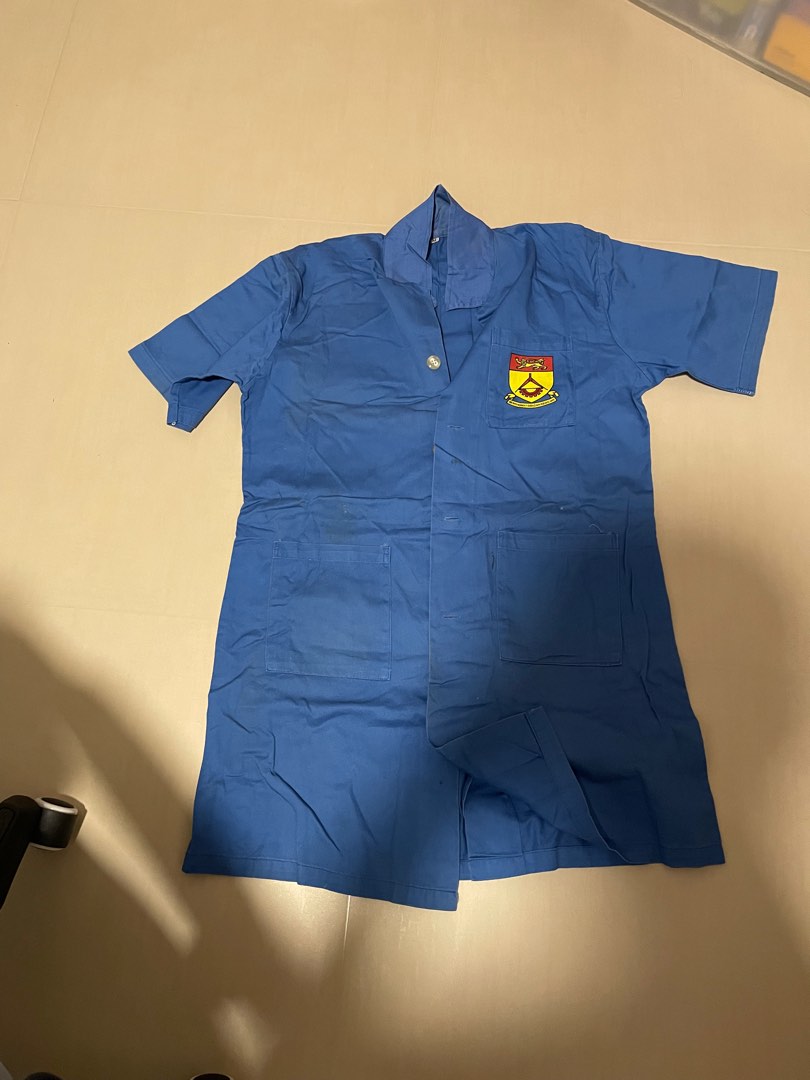 Vintage collections of blue lab coat workshop/lab coat from Singapore ...