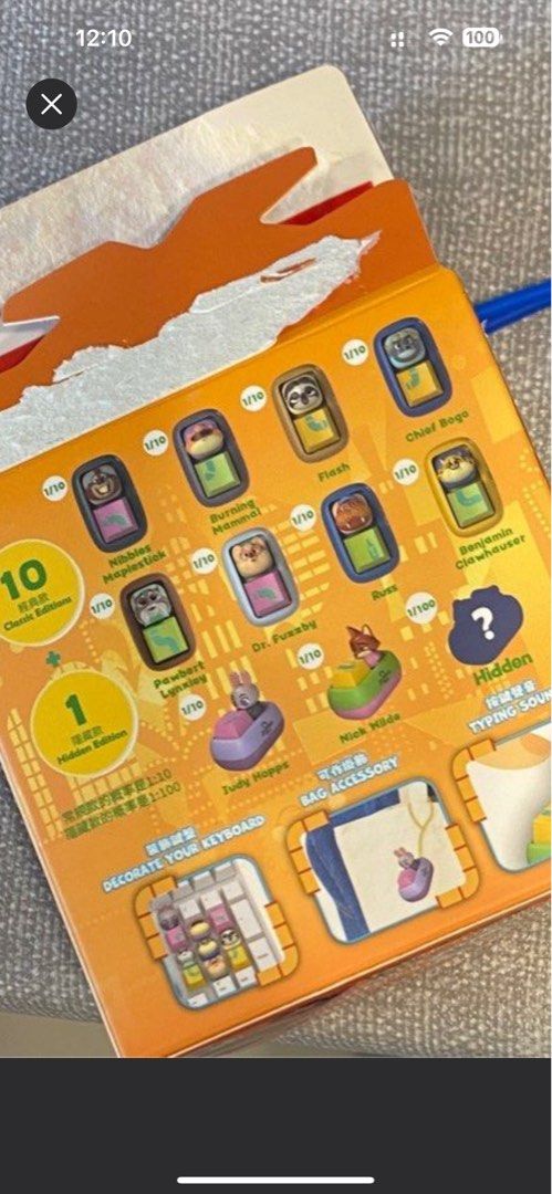 Zootopia 鍵帽 nick 換nibbles/hkd70, 興趣及遊戲, 玩具 & 遊戲類 - Carousell