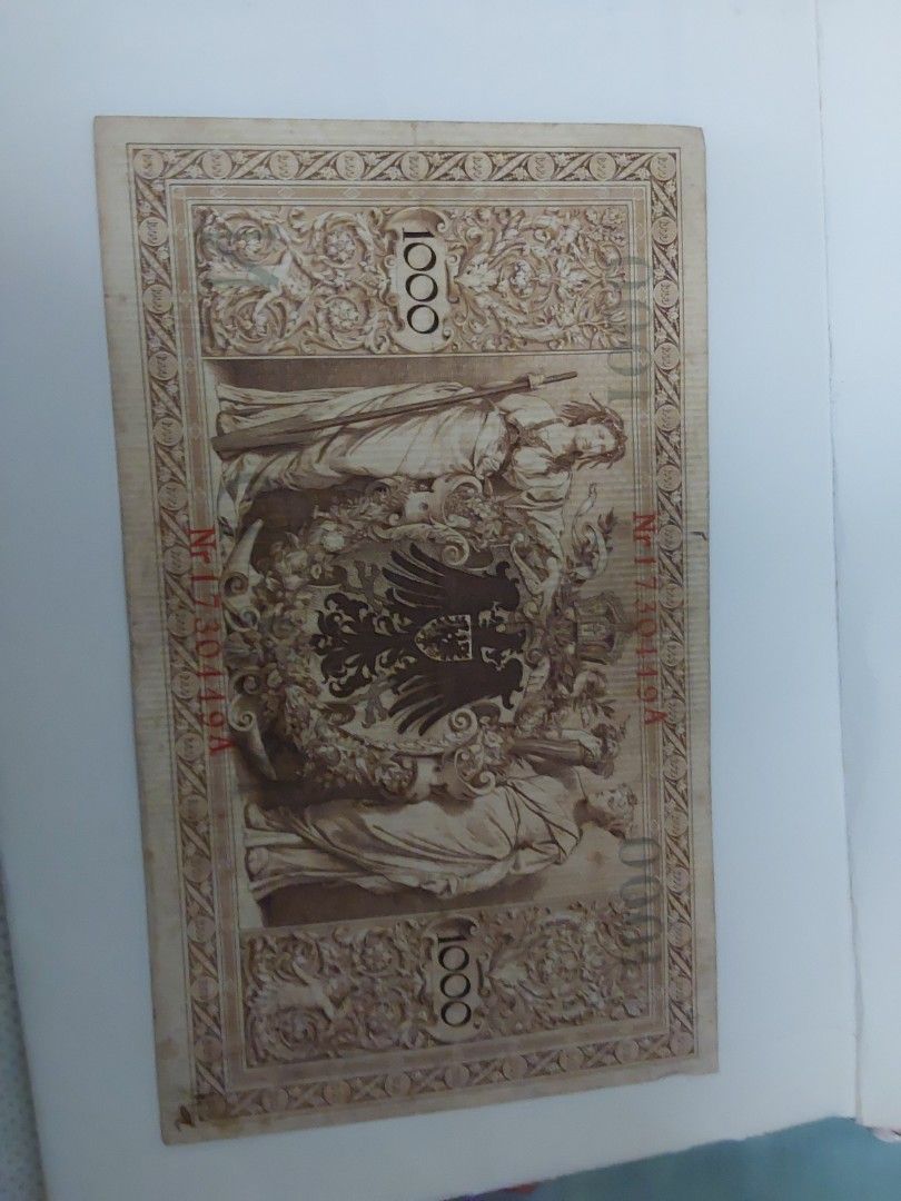 1000 Mark German Banknote 1912, Hobbies & Toys, Memorabilia ...