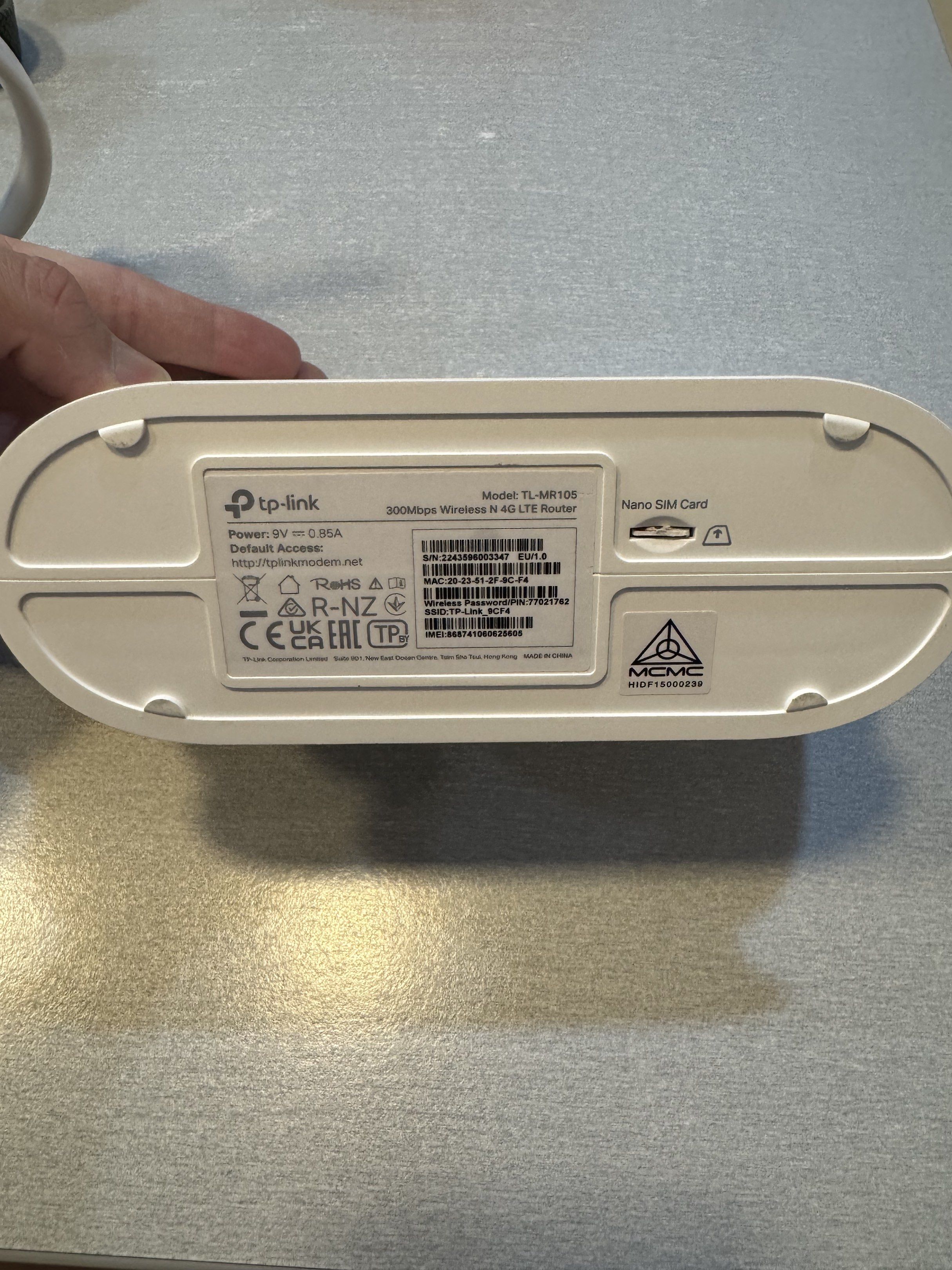 $10 SIM card This is a TP-Link TL-MR105 300 Mbps Wireless N 4G LTE ...