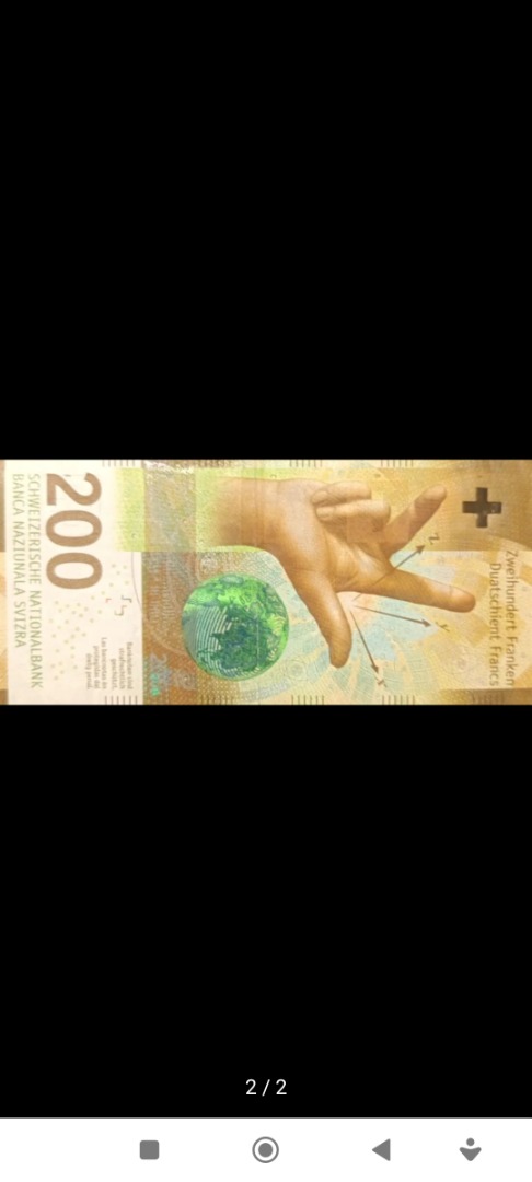 200 Swiss Francs banknote (nice serial number), Hobbies & Toys ...