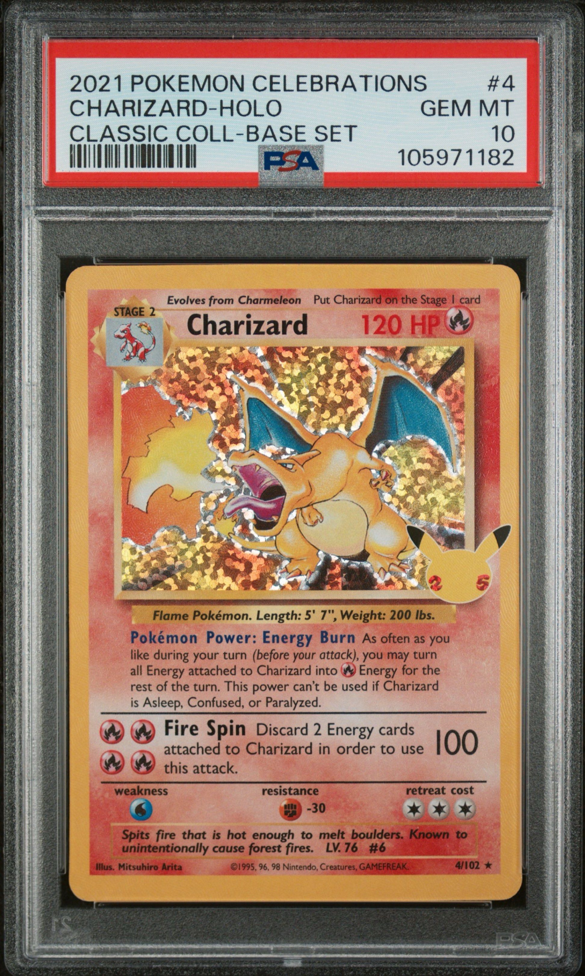 2021 Pokemon Celebrations Charizard Holo PSA 10 GEM MT, Hobbies & Toys ...