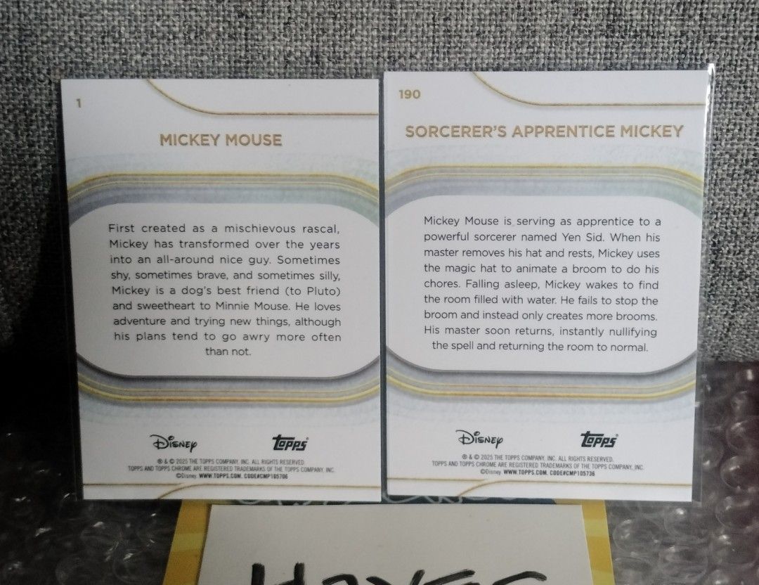 2025 Disney Topps chrome Mickey mouse yellow mini diamonds RARE ...