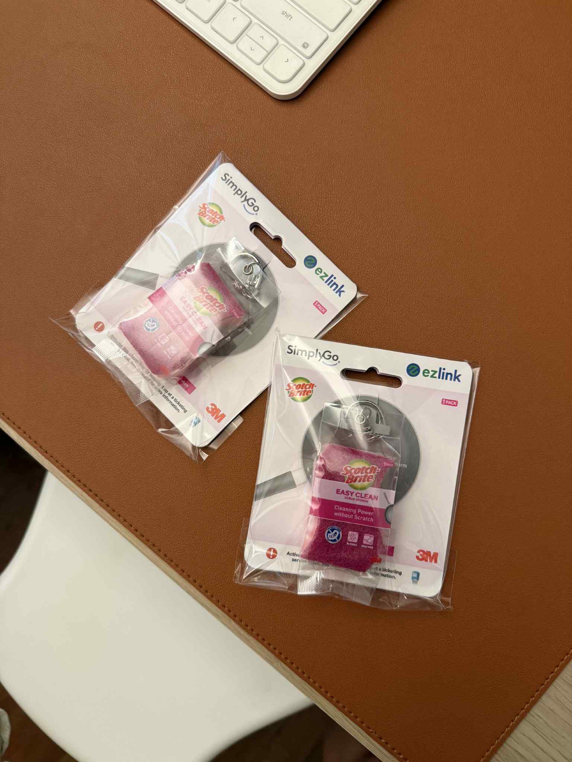 2 EZLink Scotch-Brite Pink Charms, Hobbies & Toys, Travel, Travel ...