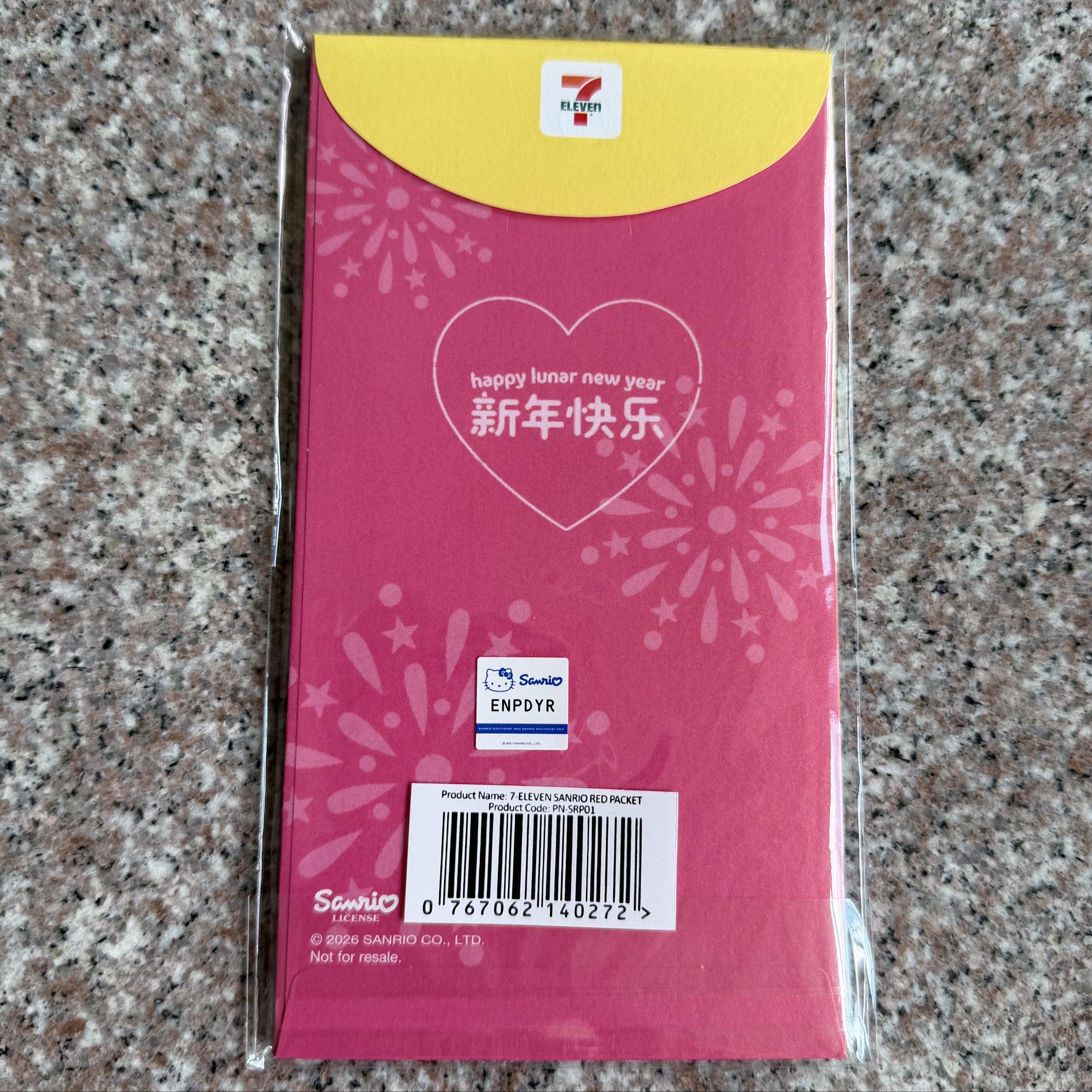 7eleven Sanrio Characters Red Packet 2026, Hobbies & Toys, Occasions ...