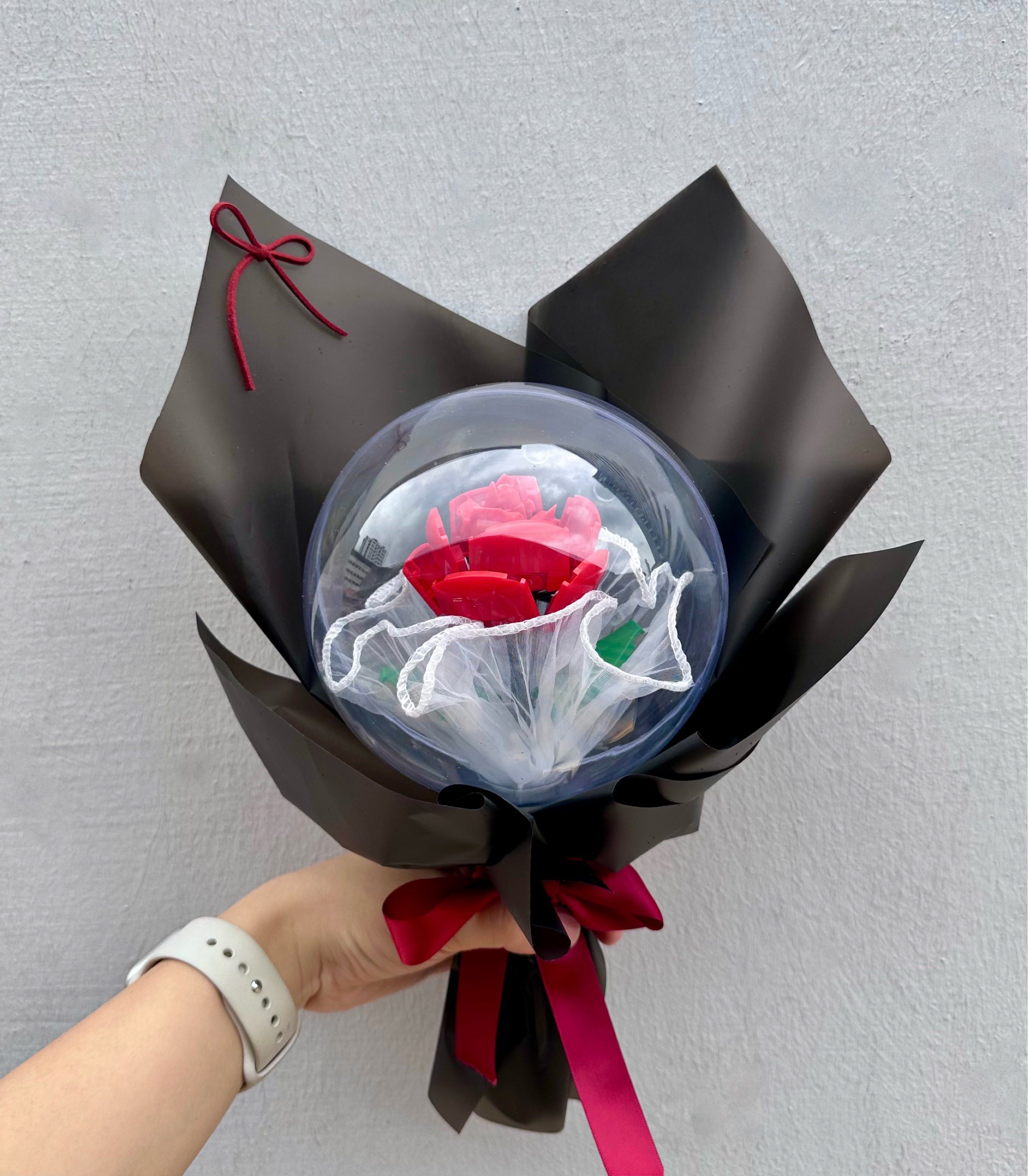 Acrylic Glass Ball Rose Bouquet, Hobbies & Toys, Flowers & Bouquets on ...