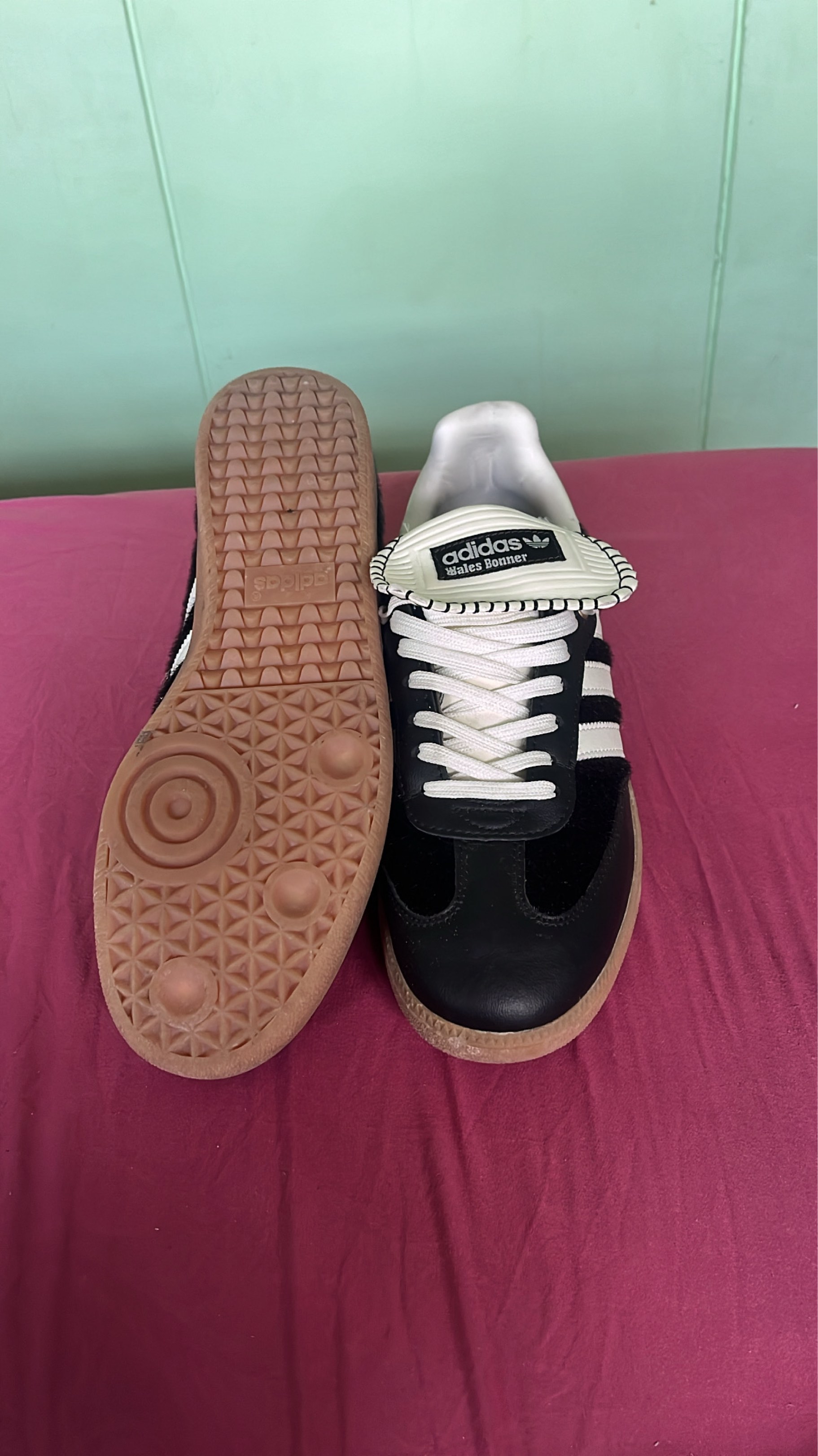 Adidas Wales Bonner Samba Black Sneakers, Men's Fashion, Footwear ...