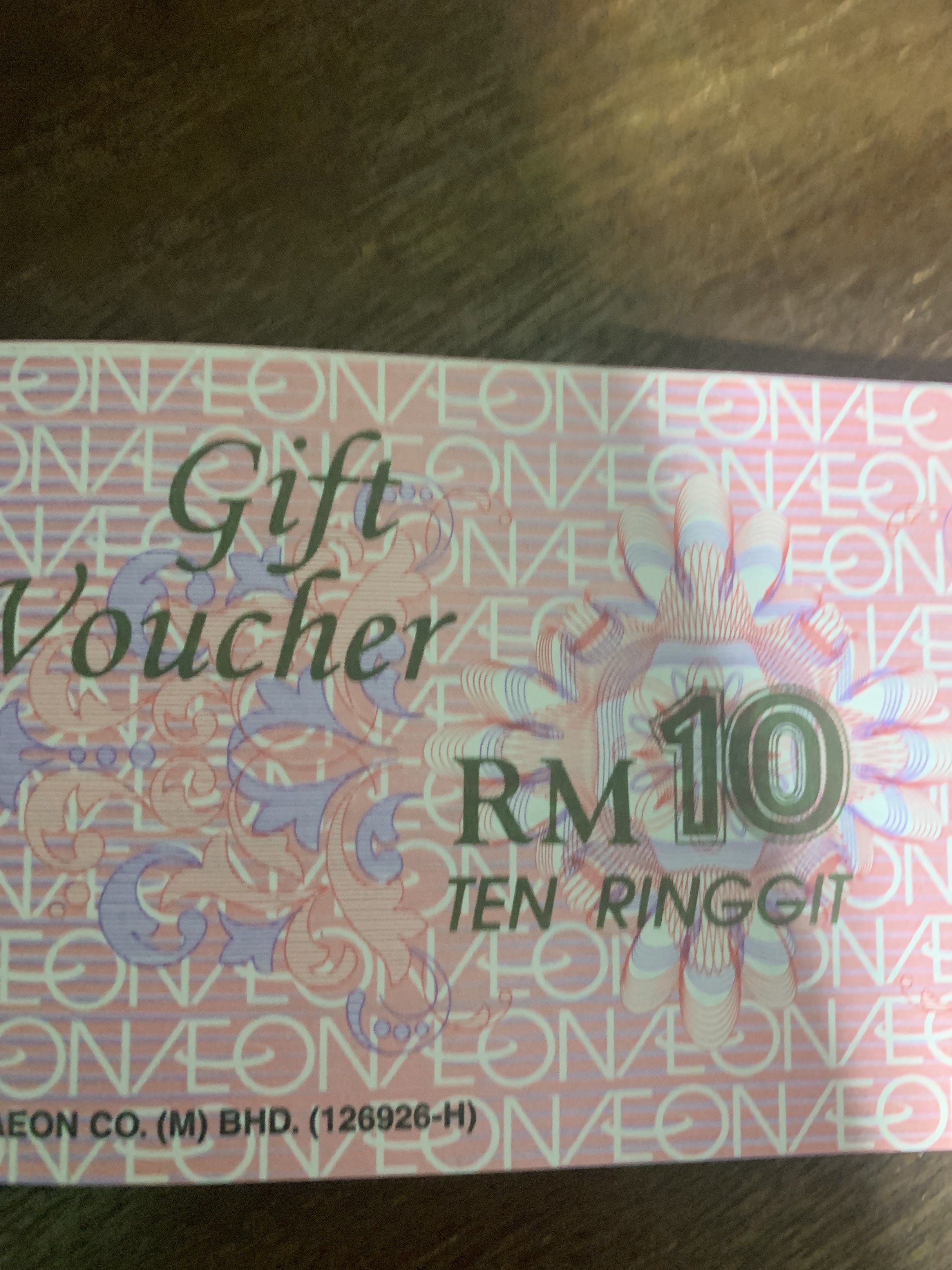 AEON Gift Voucher RM10, Tickets & Vouchers, Vouchers on Carousell