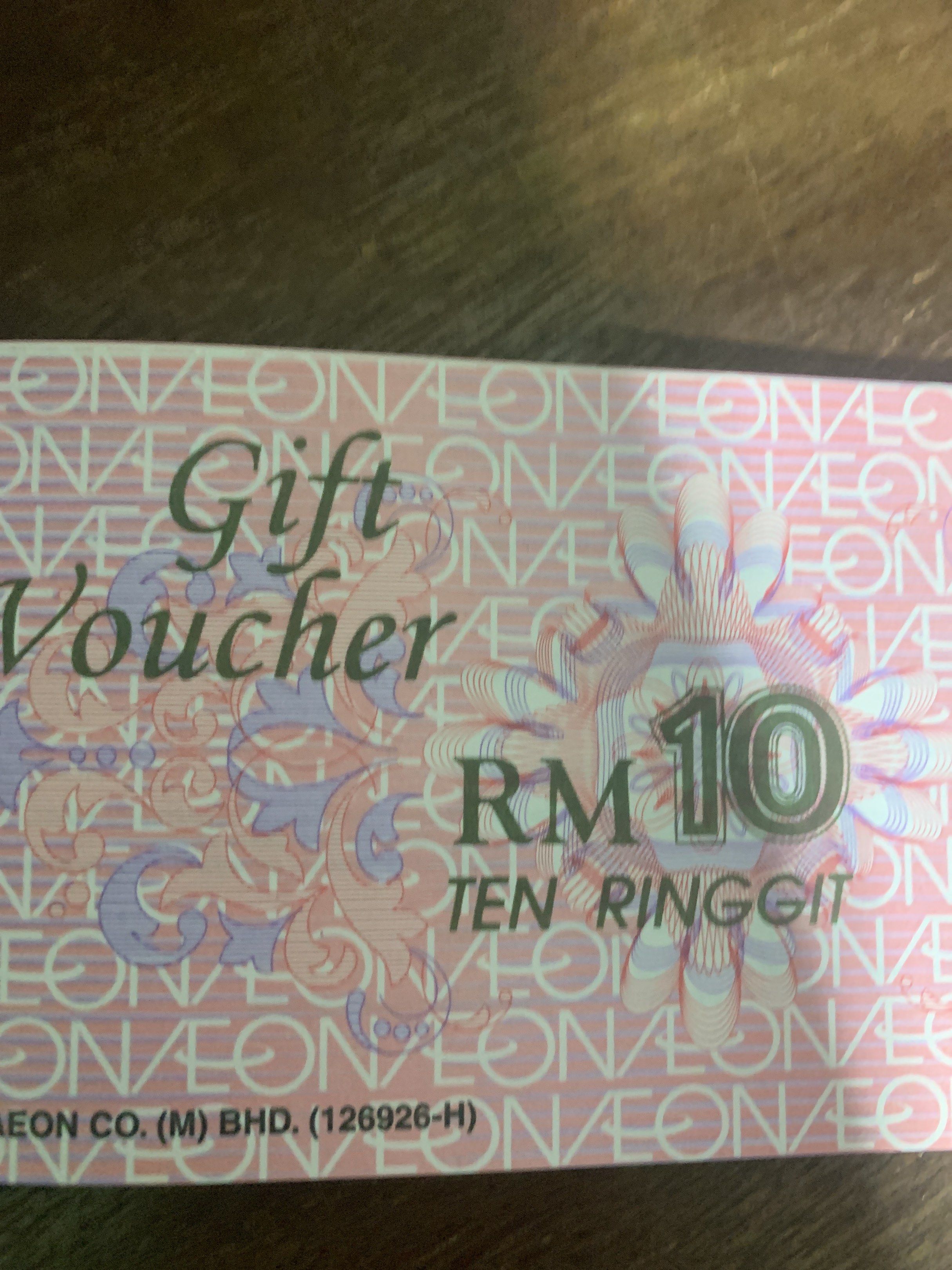 AEON Gift Voucher RM10, Tickets & Vouchers, Vouchers on Carousell