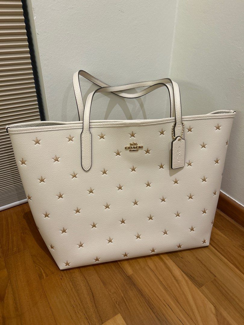 Coach Star Embossed Tote Bag, Women's Fashion, Bags & Wallets, Tote ...