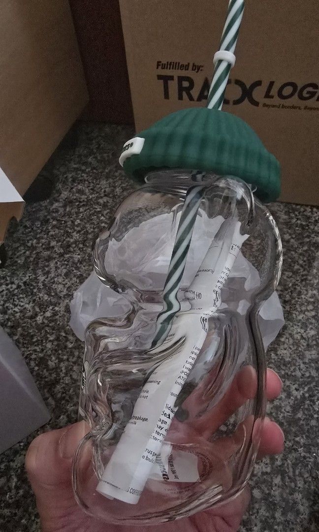 Starbucks Bearista Glass Cold Cup 20oz, Food & Drinks, Gift Baskets ...