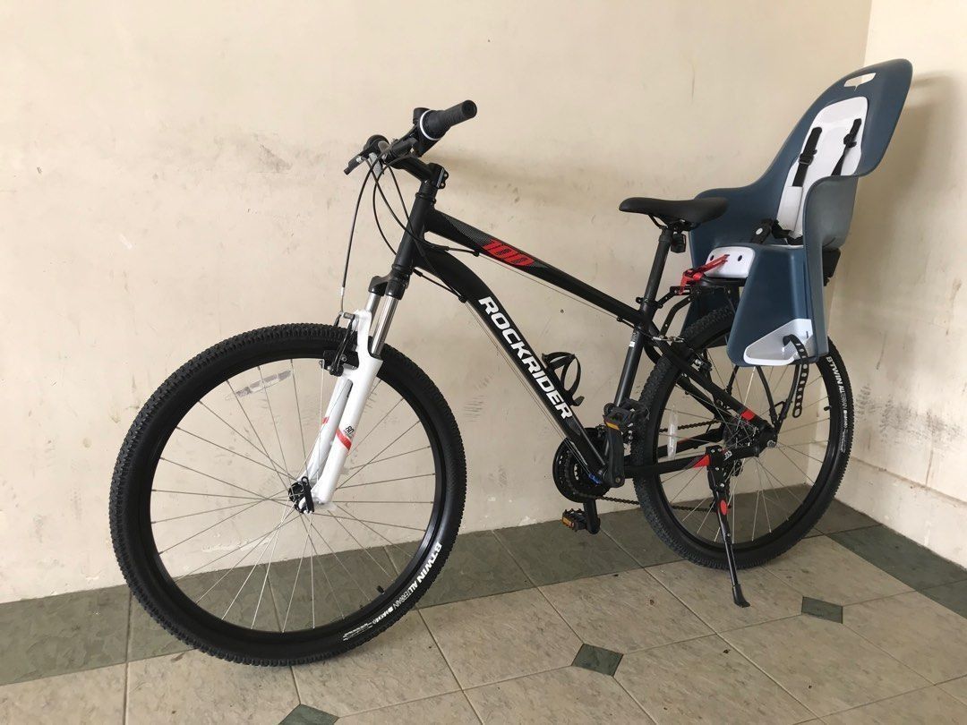 Decathlon Rockrider ST100 with Child seat, Sports Equipment, Bicycles ...