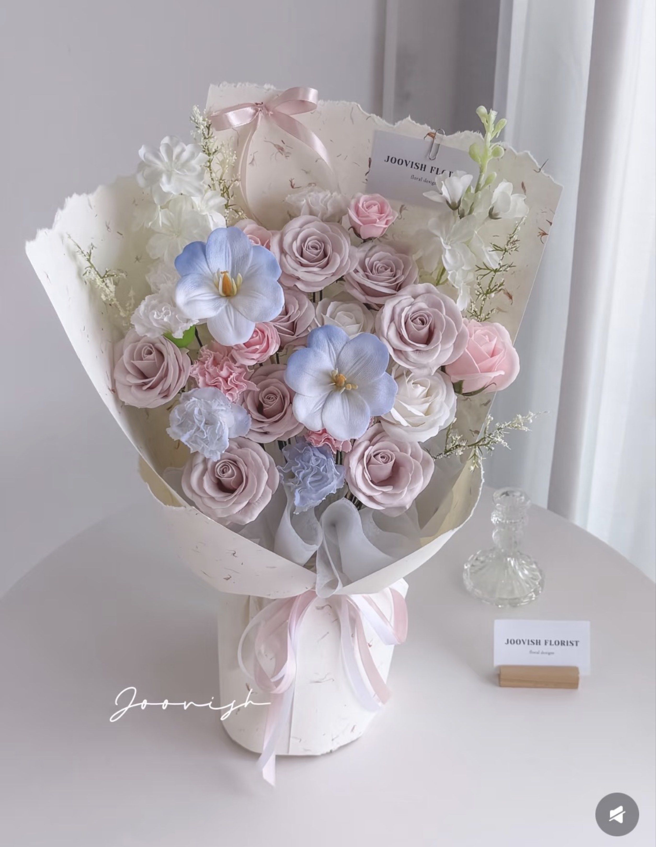 🔥FREE DELIVERY🔥 Valentine's Day Preserved Soap Flower Rose Bouquet ...