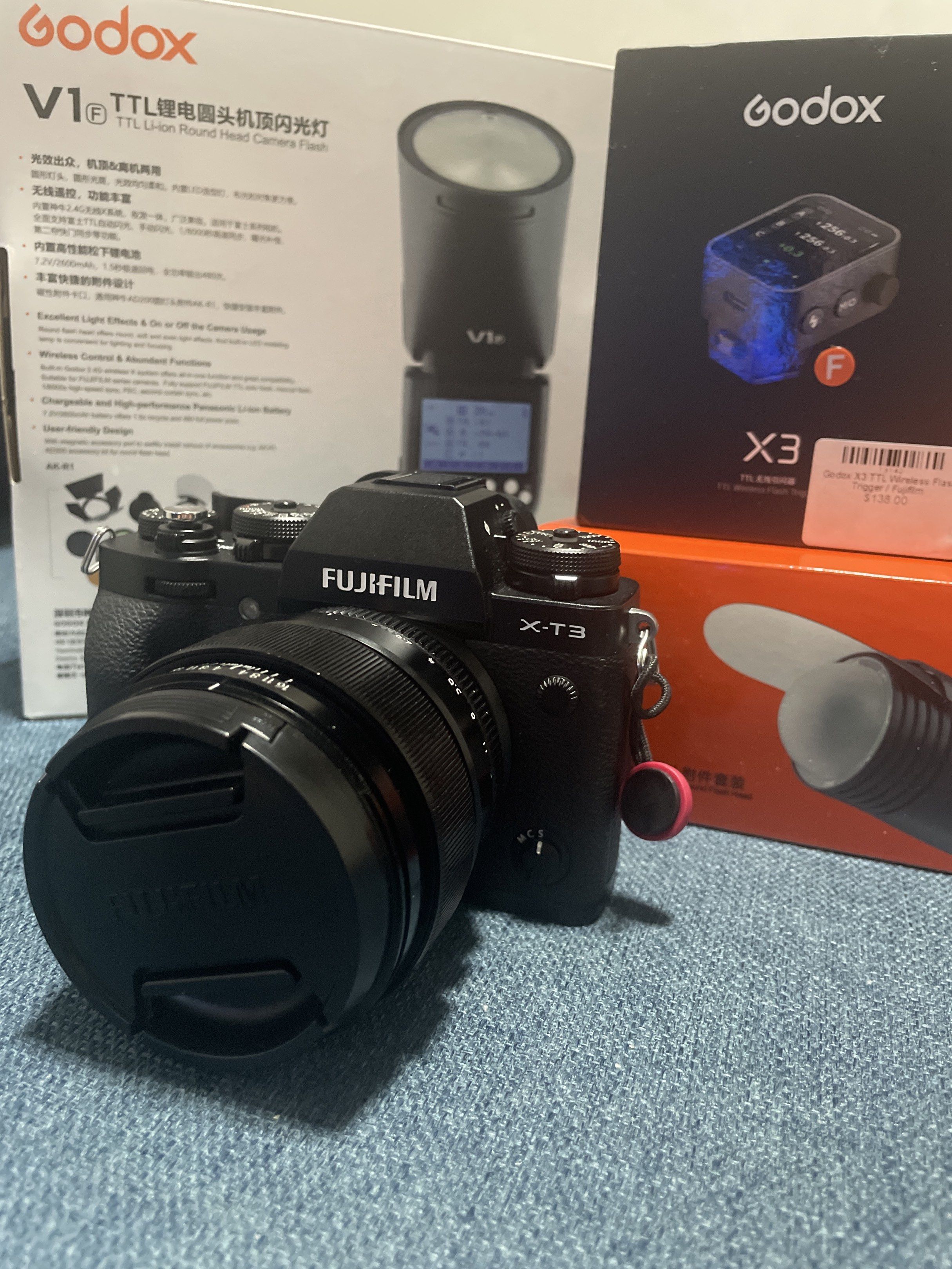 Fujifilm X-T3 Fujinon 23mm F1.4 with Godox Flash and Trigger ...