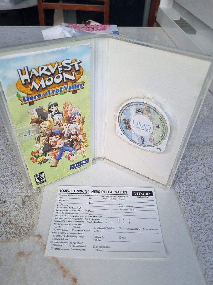 Harvest Moon Hero of Leaf Valley Playstation Portable PSP R1 USA NTSC ...