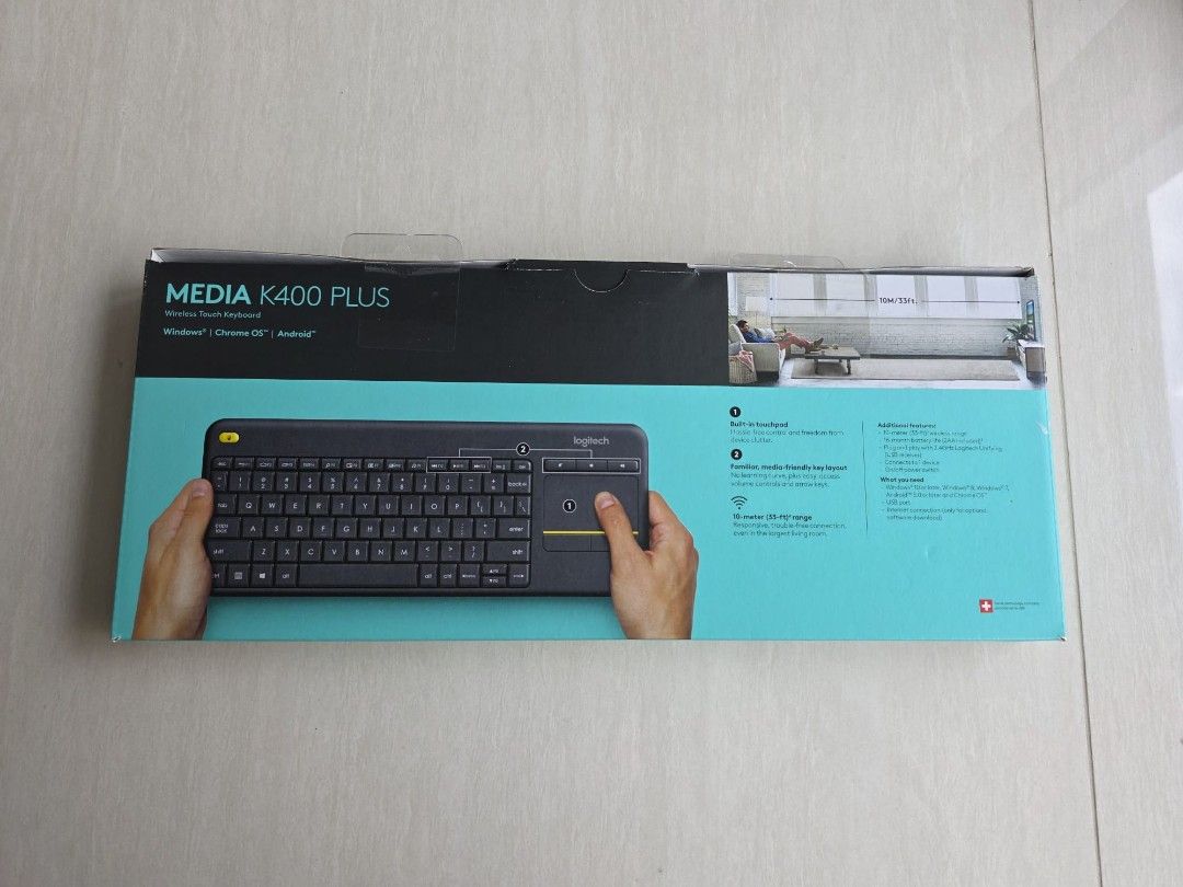 Logitech K400 Plus Wireless Keyboard, Computers & Tech, Parts ...