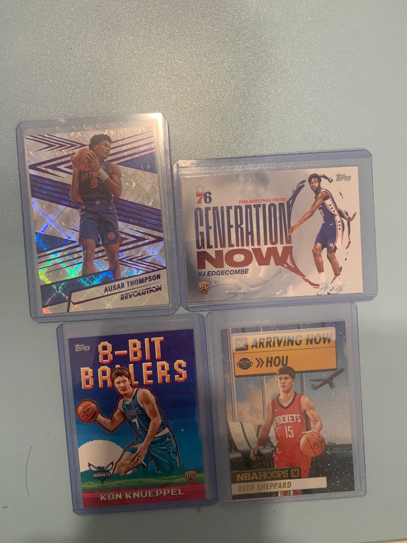 NBA cards with young players like egdecombe knueppel ausar and reed, Hobbies & Toys, Toys ...