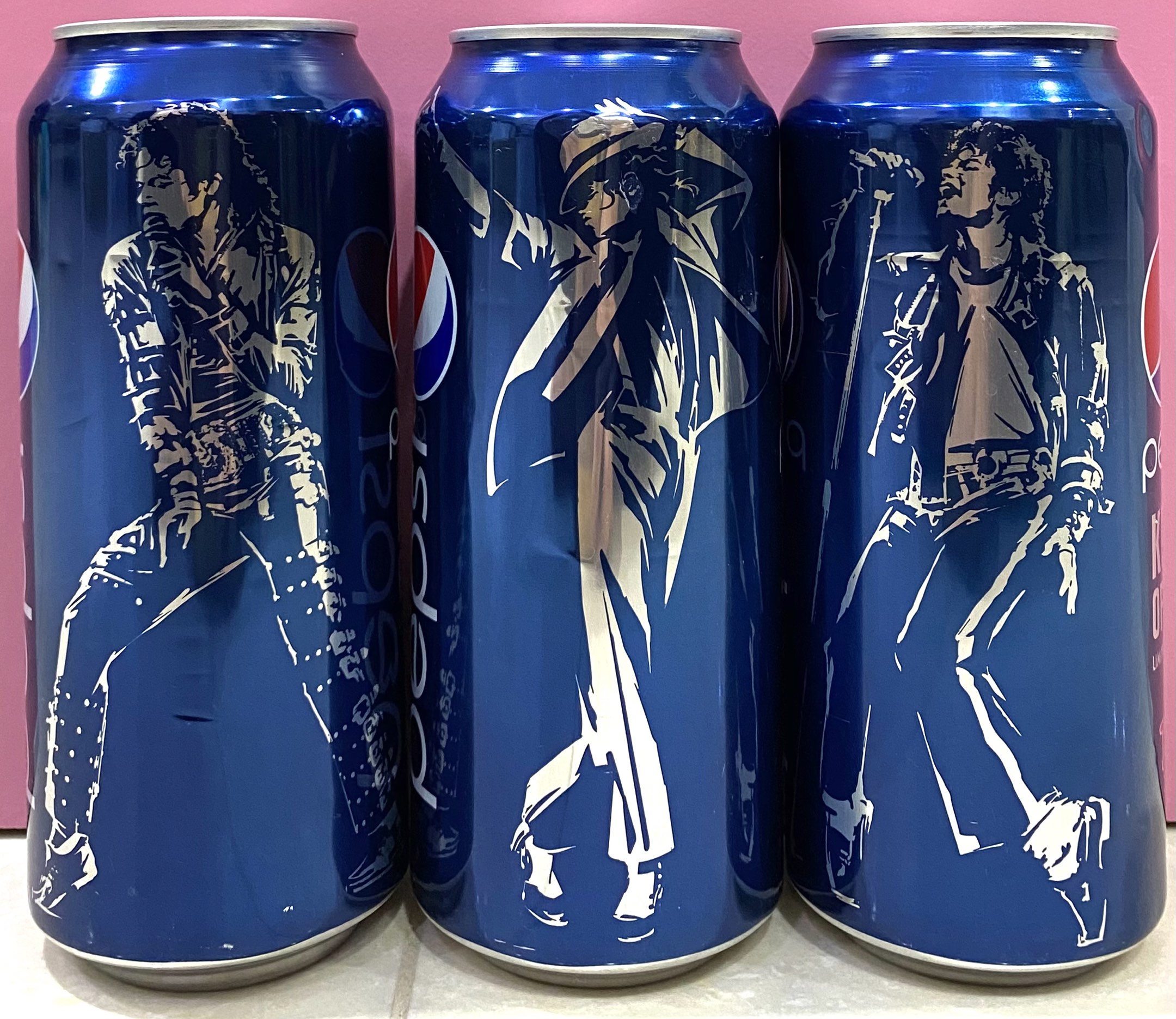 Pepsi Michael Jackson King of Pop 16oz 3 Can BAD 25 Limited Edition ...