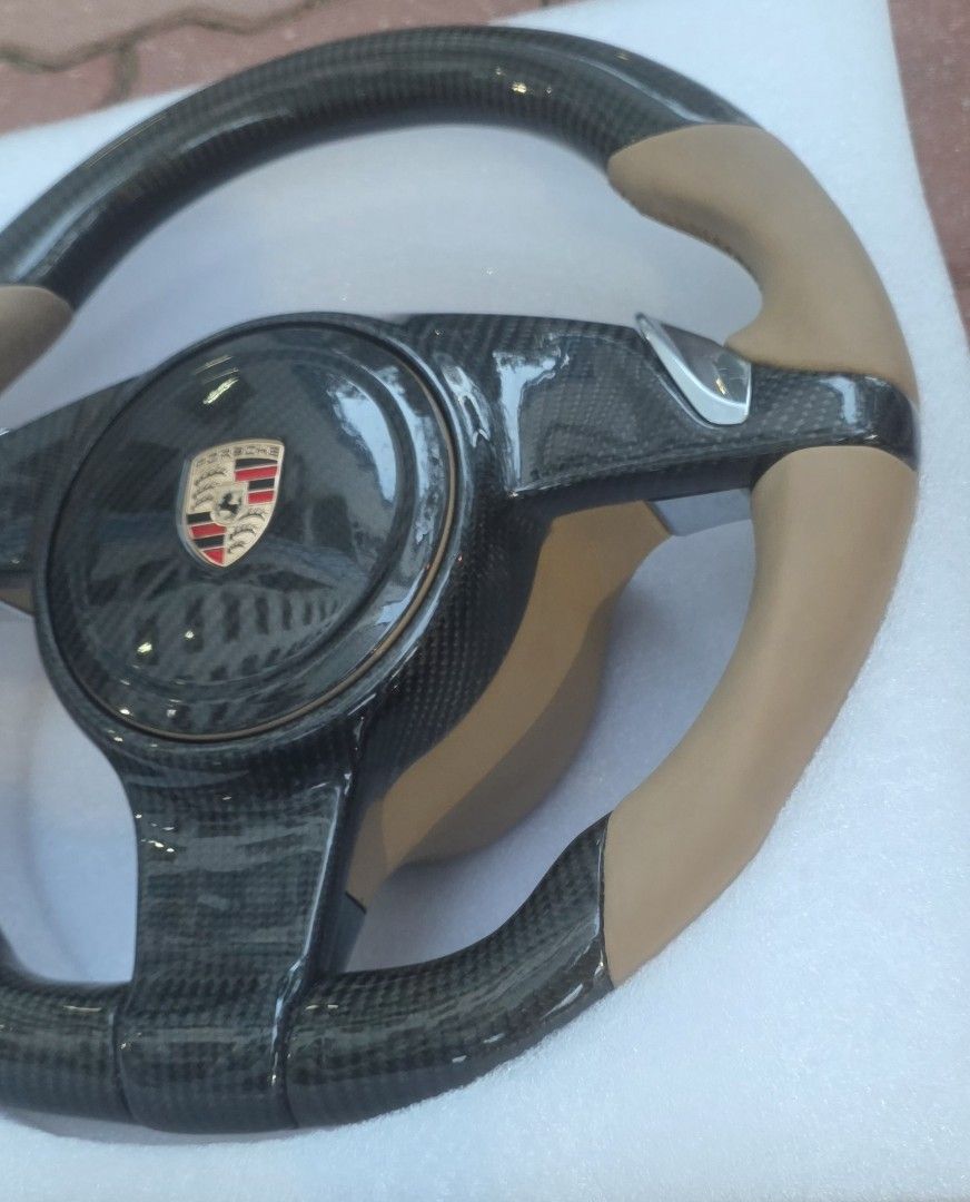 Porsche full carbon fiber (real carbon fiber) steering wheel, Car ...