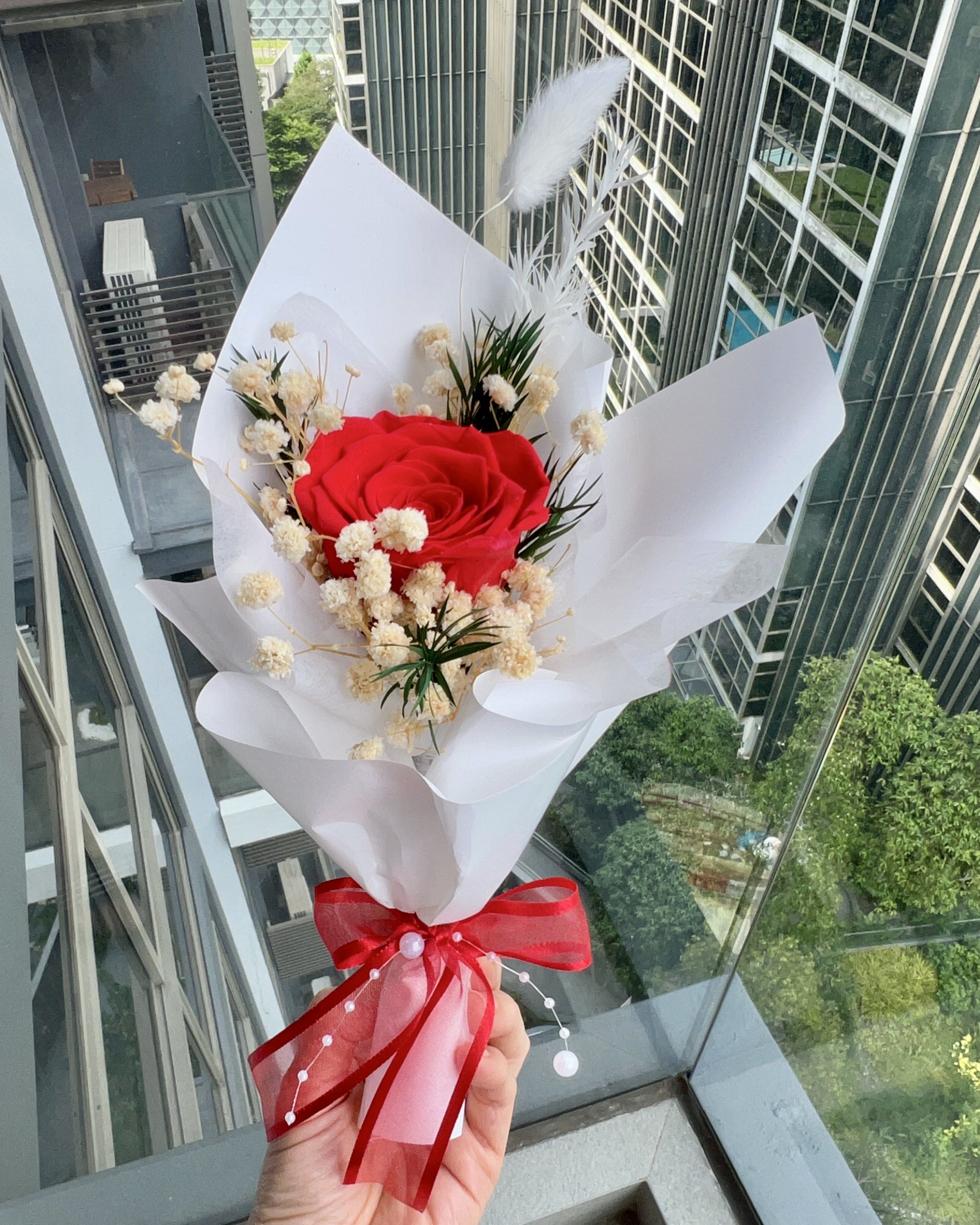 Preserved Red Rose Bouquet, Hobbies & Toys, Flowers & Bouquets on Carousell