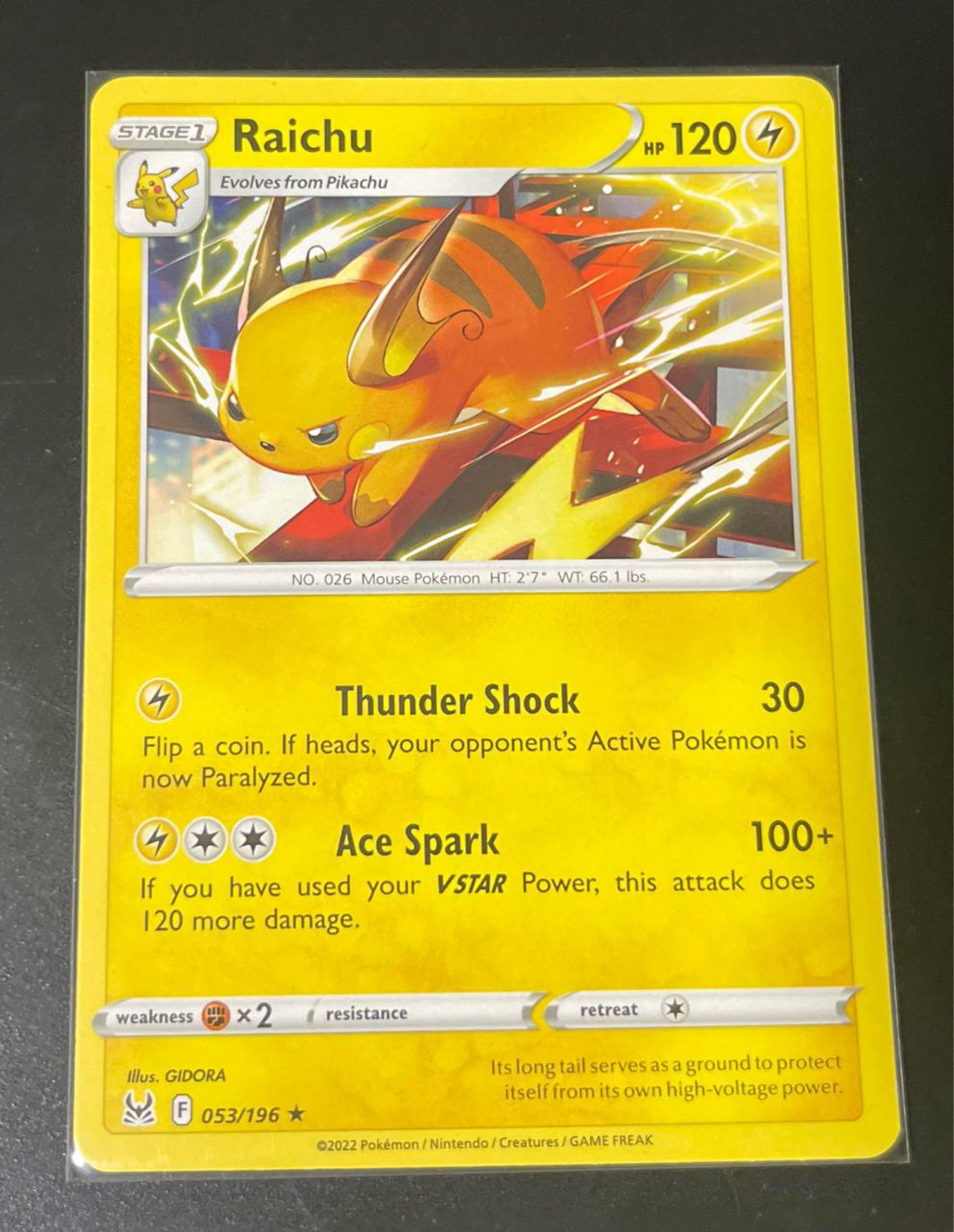 Raichu Pokemon Card - 053/196, Hobbies & Toys, Toys & Games on Carousell