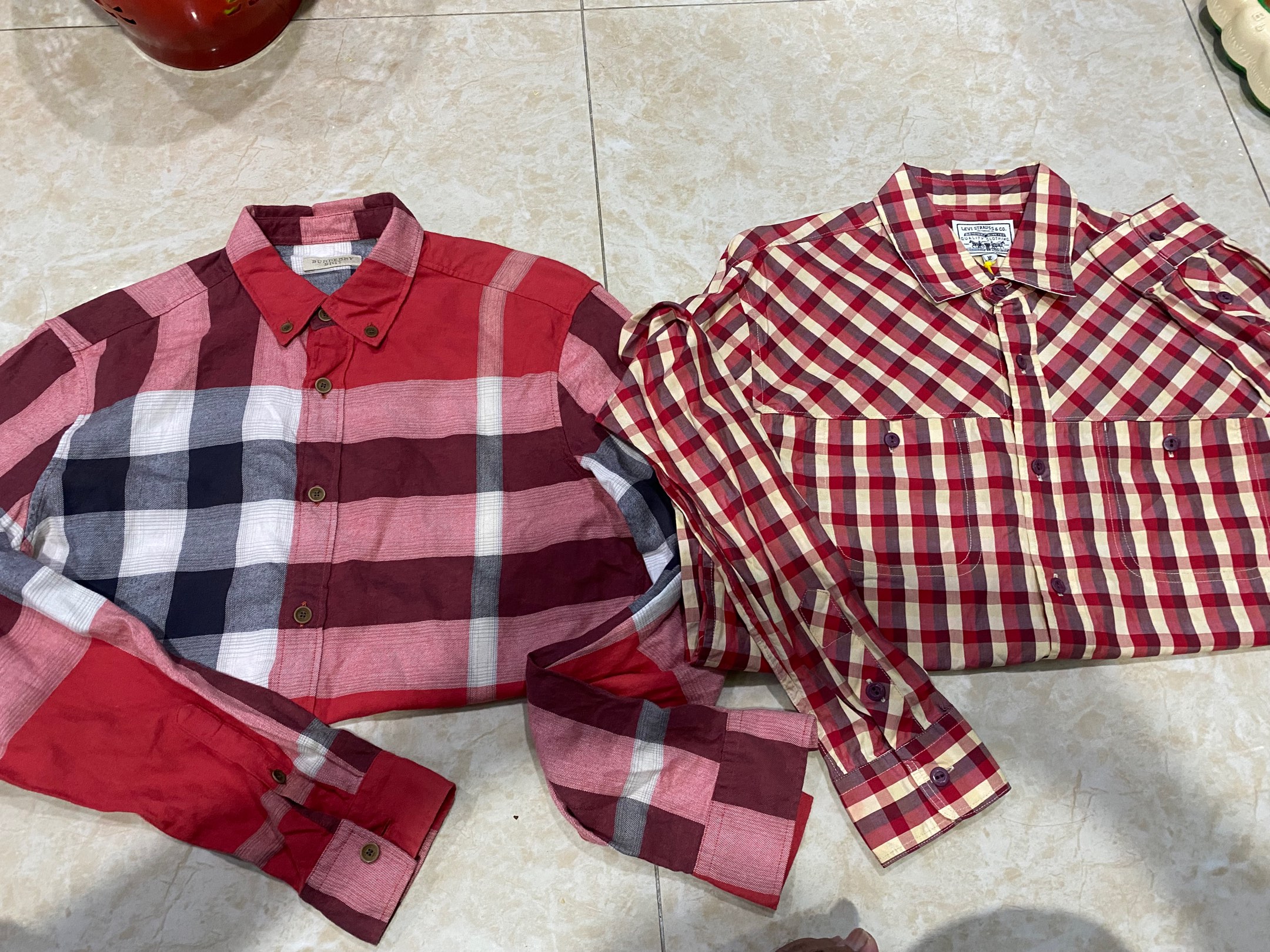 rare vintage BURBERRY BRITS X LEVIS TARTAN SKINHEAD vespa mods oasis ...