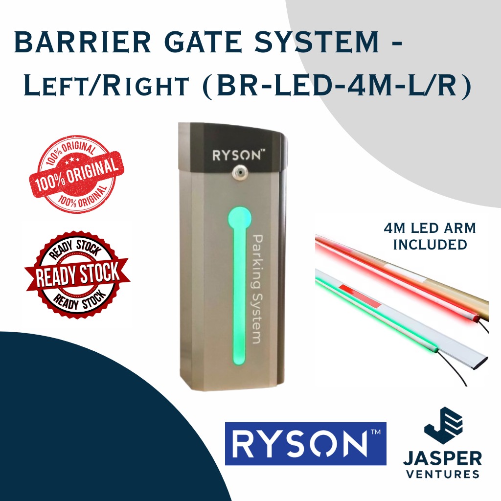 RYSON Barrier Gate System - LEFT/RIGHT With 4 Meter Straight Aluminium ...