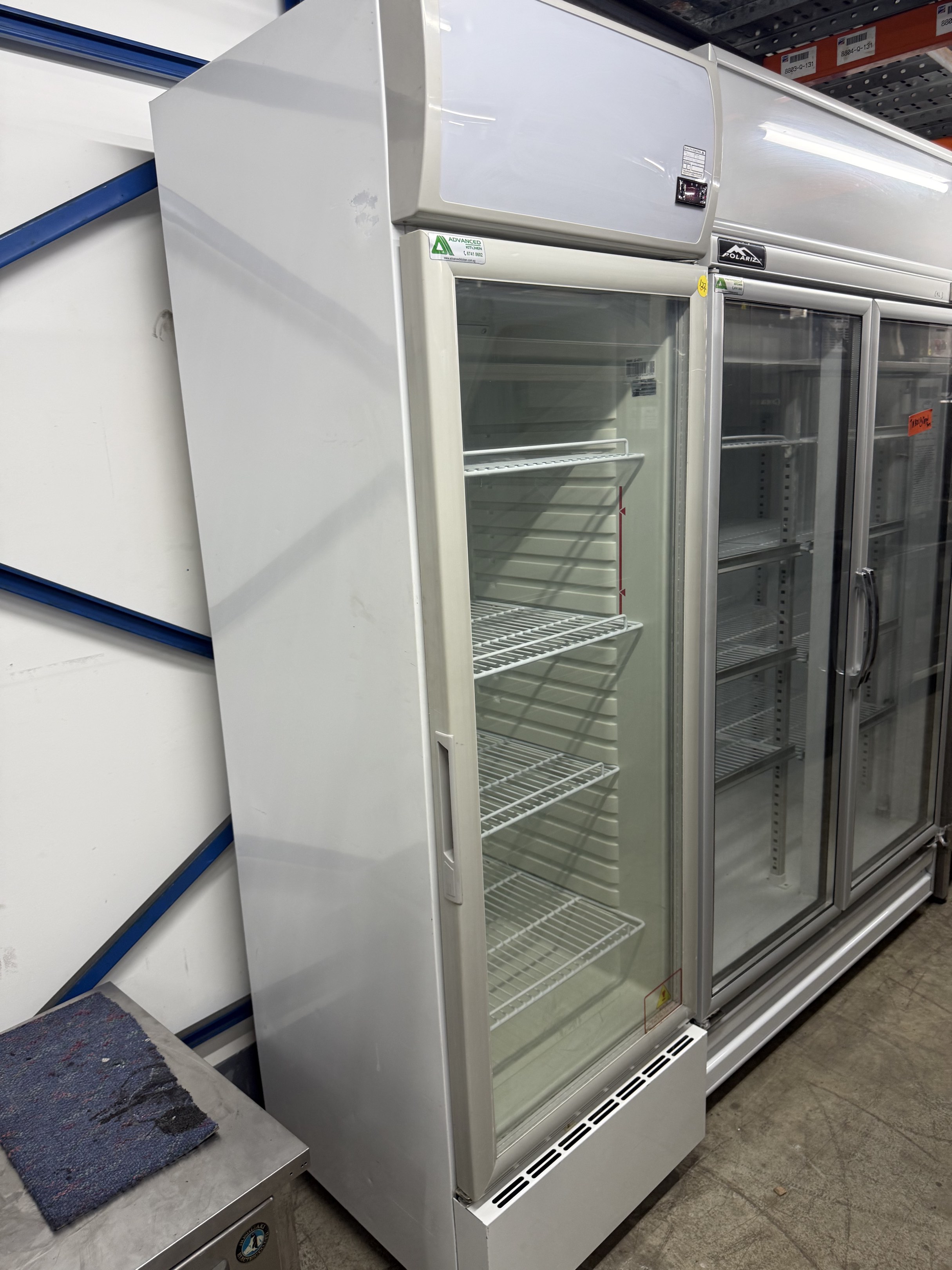 Single glass door chiller / display chiller / upright chiller / food ...