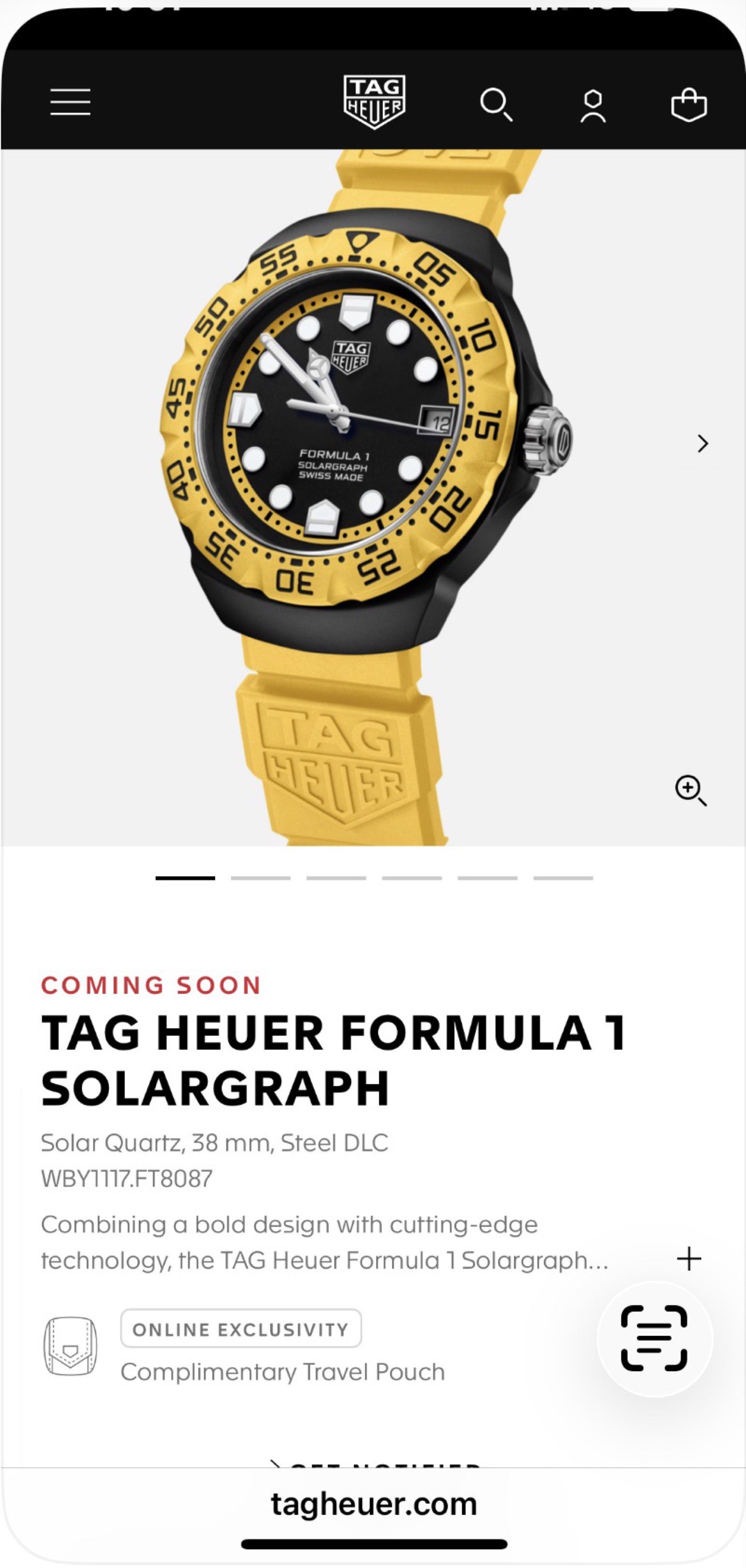 TAG Heuer Formula 1 Solargraph Solar Quartz Watch, Luxury, Watches on ...
