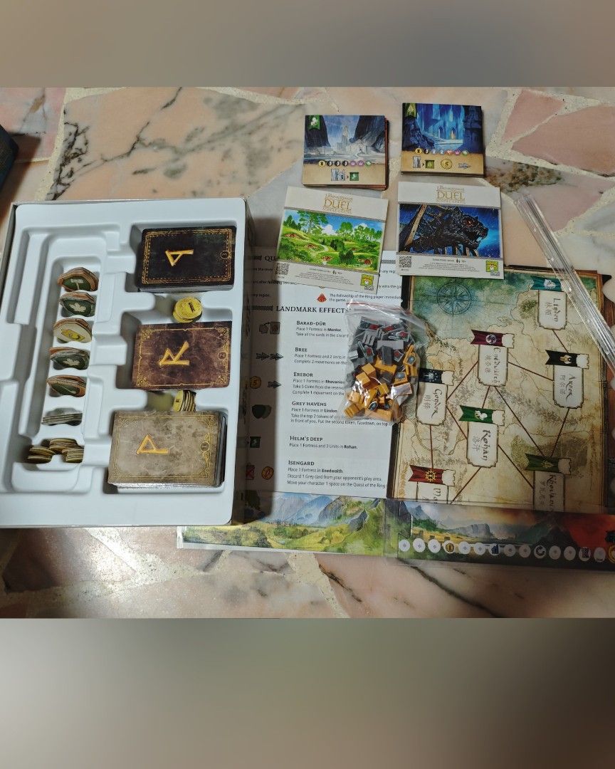 The lord of the rings DUEL for middle earth board game card games duo 2 ...