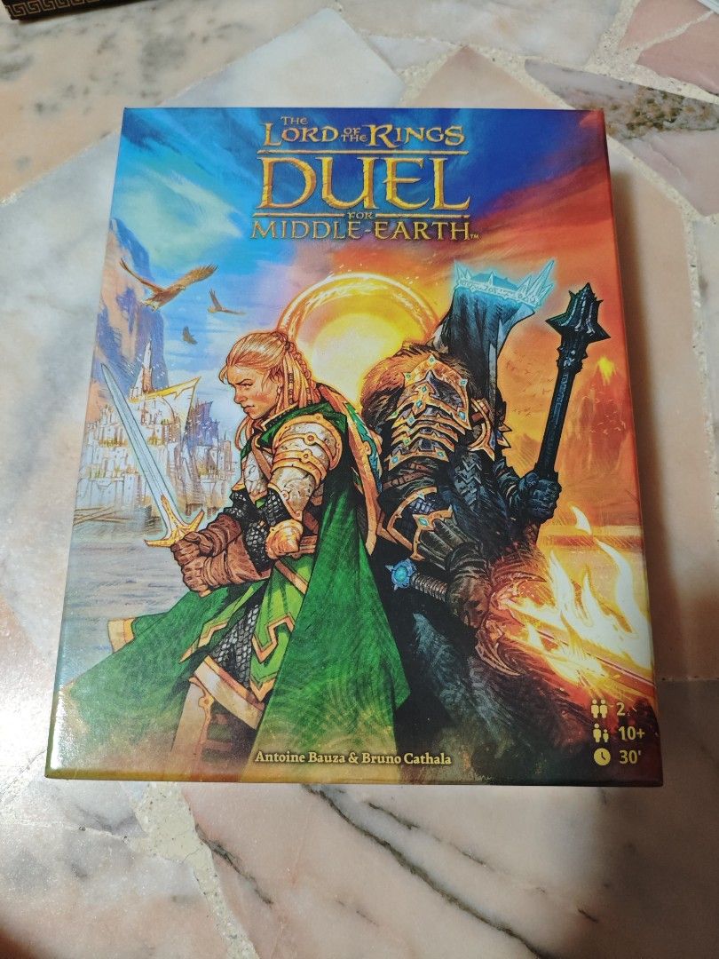 The lord of the rings DUEL for middle earth board game card games duo 2 ...