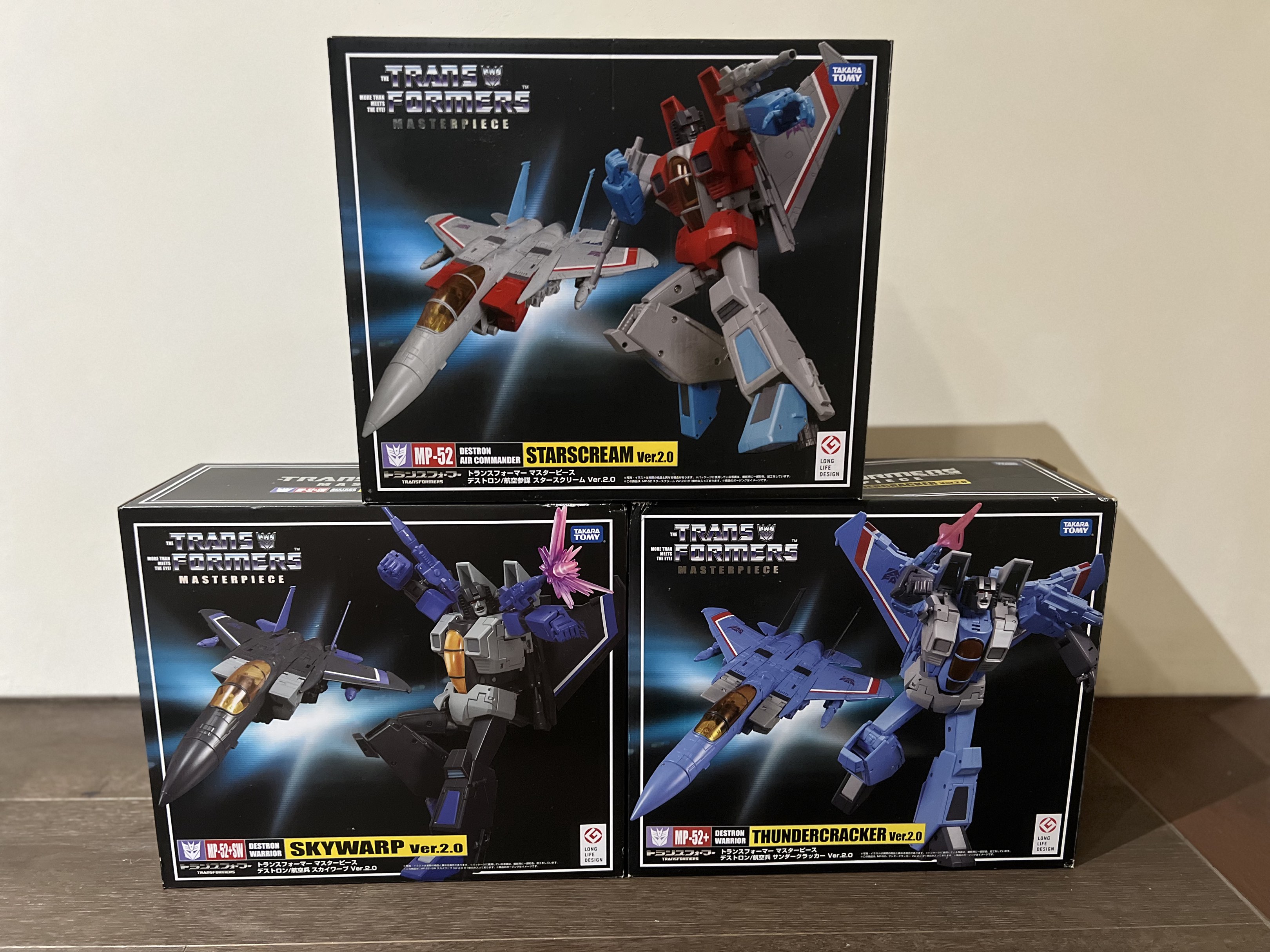 Transformers Masterpiece MP-52 Starscream, Skywarp, Thundercracker ...