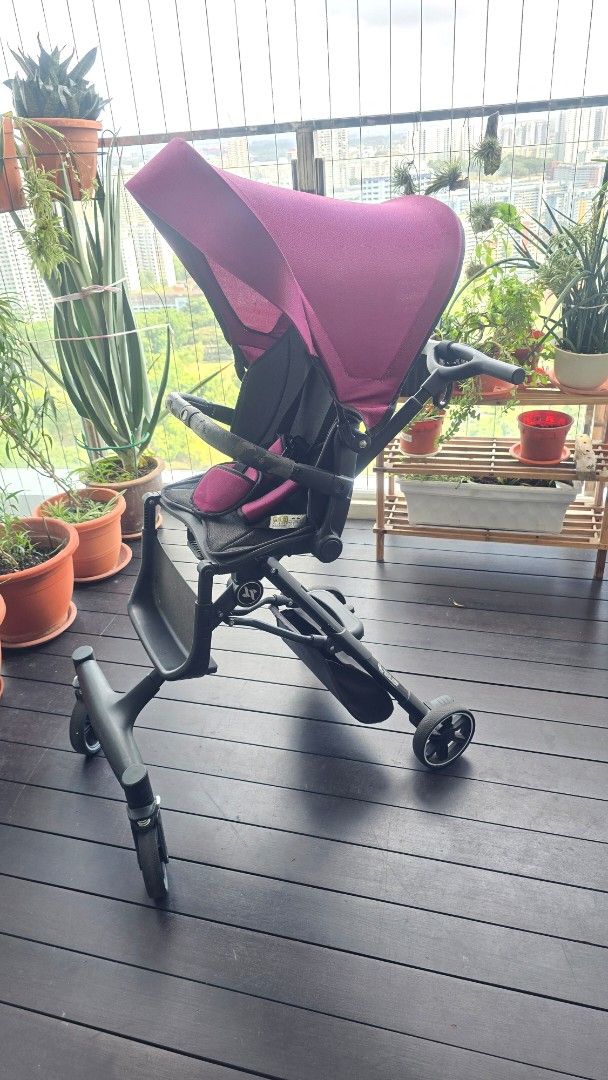 Travel Compact 2-way Stroller - Purple, Babies & Kids, Going Out ...