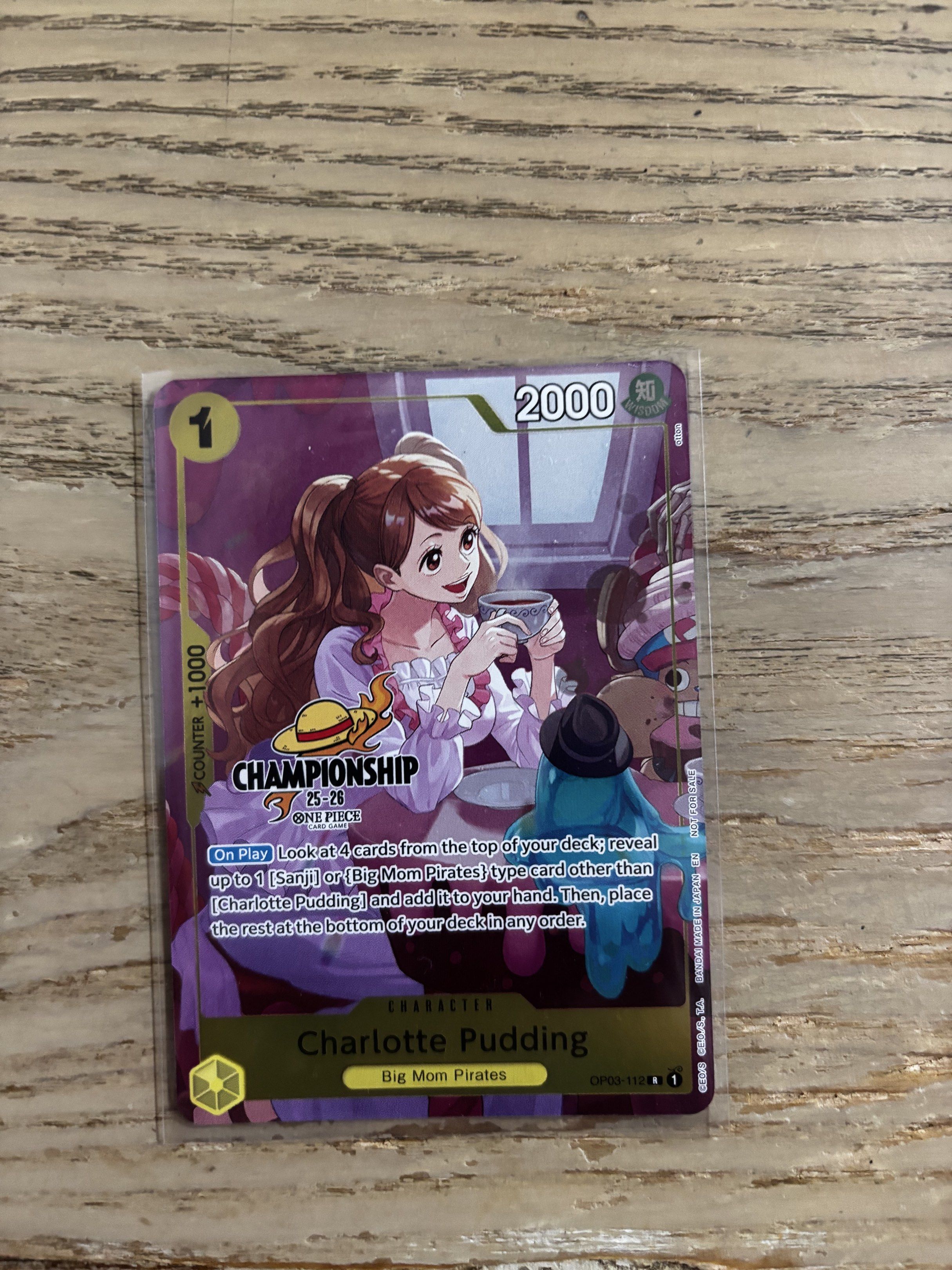 Very rare One Piece English Charlotte Pudding Championship Card ...