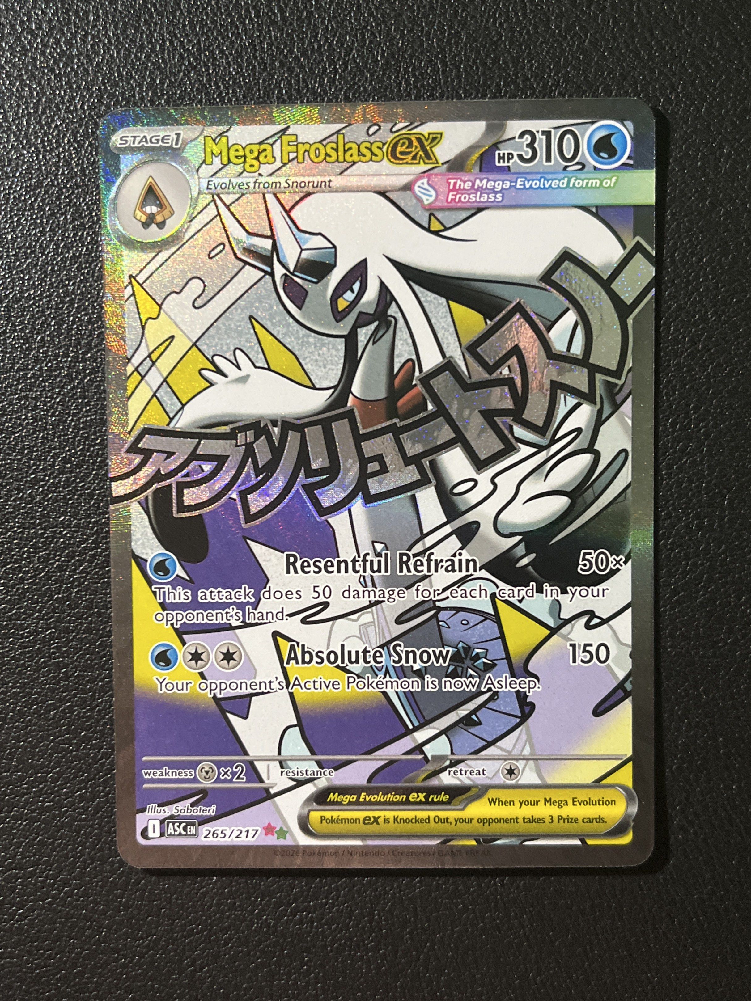 *ENGLISH* WTS Mega Froslass Ex Mega Attack Rare 265/217 Pokemon ...