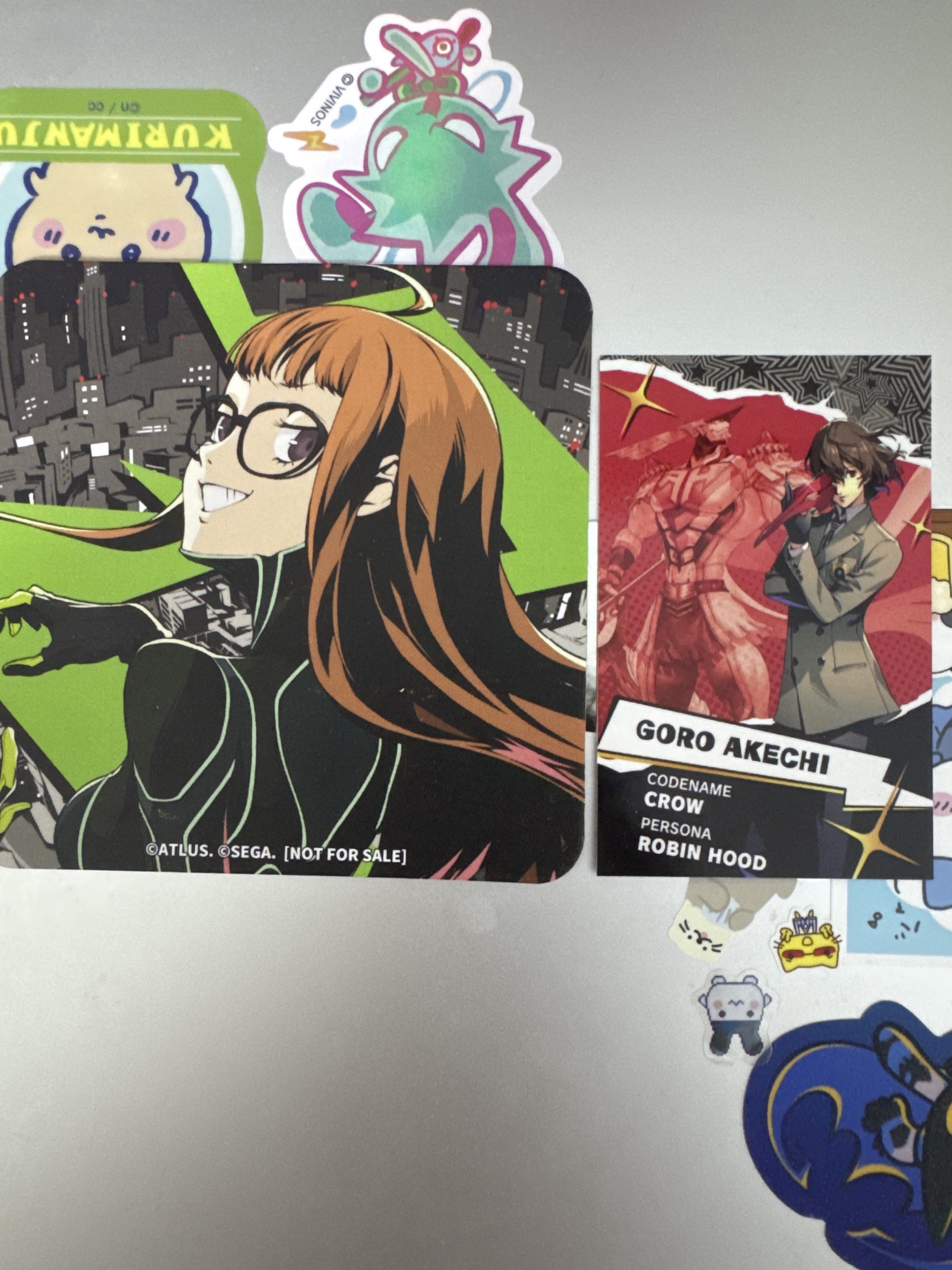 WTT Persona 5 Aniplus Cafe Collab Goro Akechi & Futaba Sakura Coaster ...