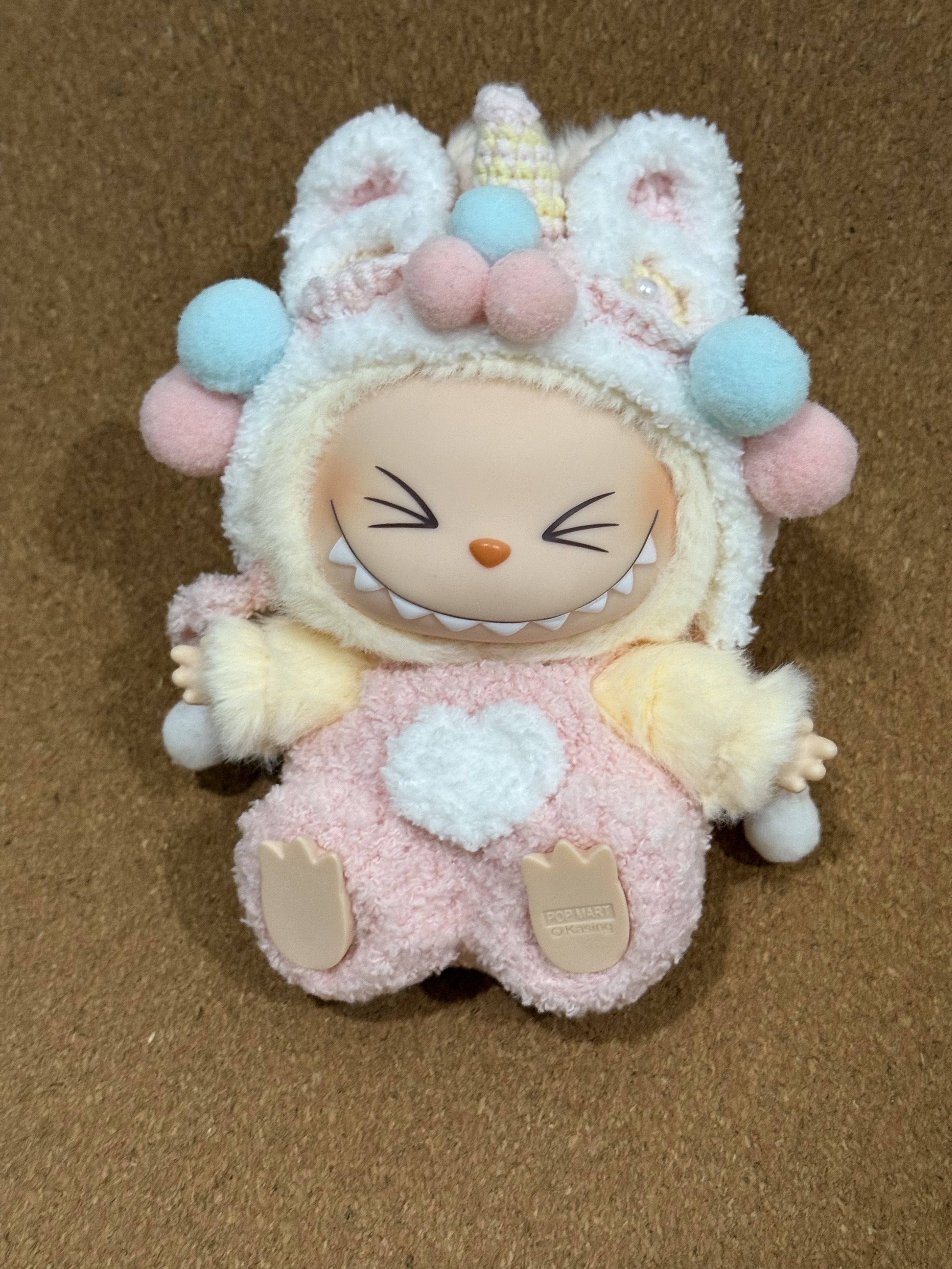 Pop Mart Yellow Labubu dressed in Pink Lion Dance, Hobbies & Toys ...